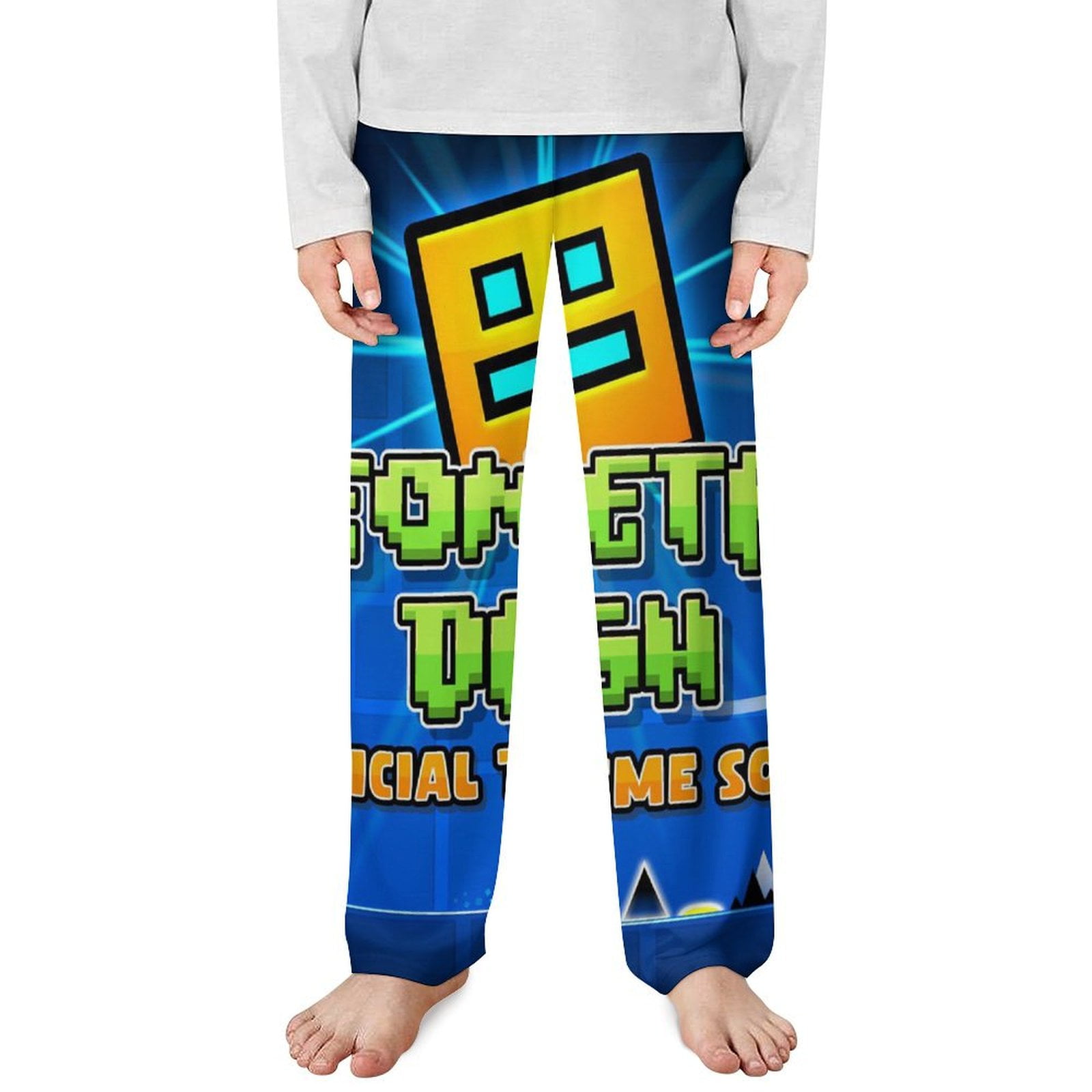 Geometry Dash Children's Pajamas Cozy Lounge Straight Leg Sleeping ...