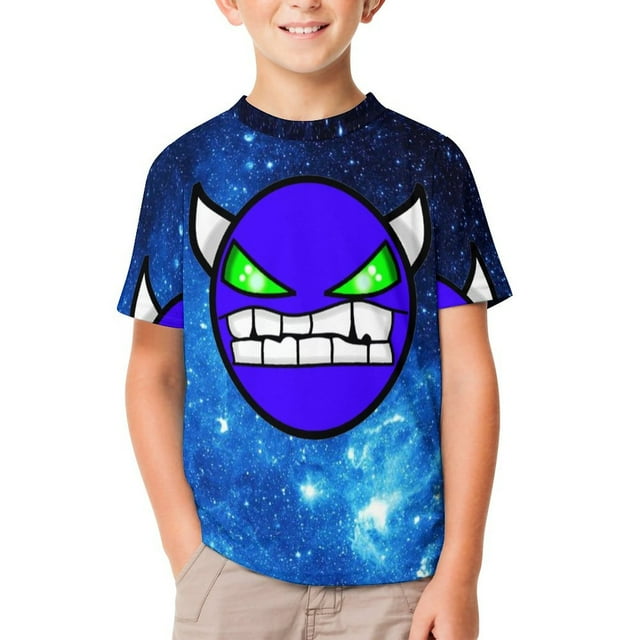Geometry Dash Children's T-Shirt Short Sleeve T-Shirt Breathable Summer ...