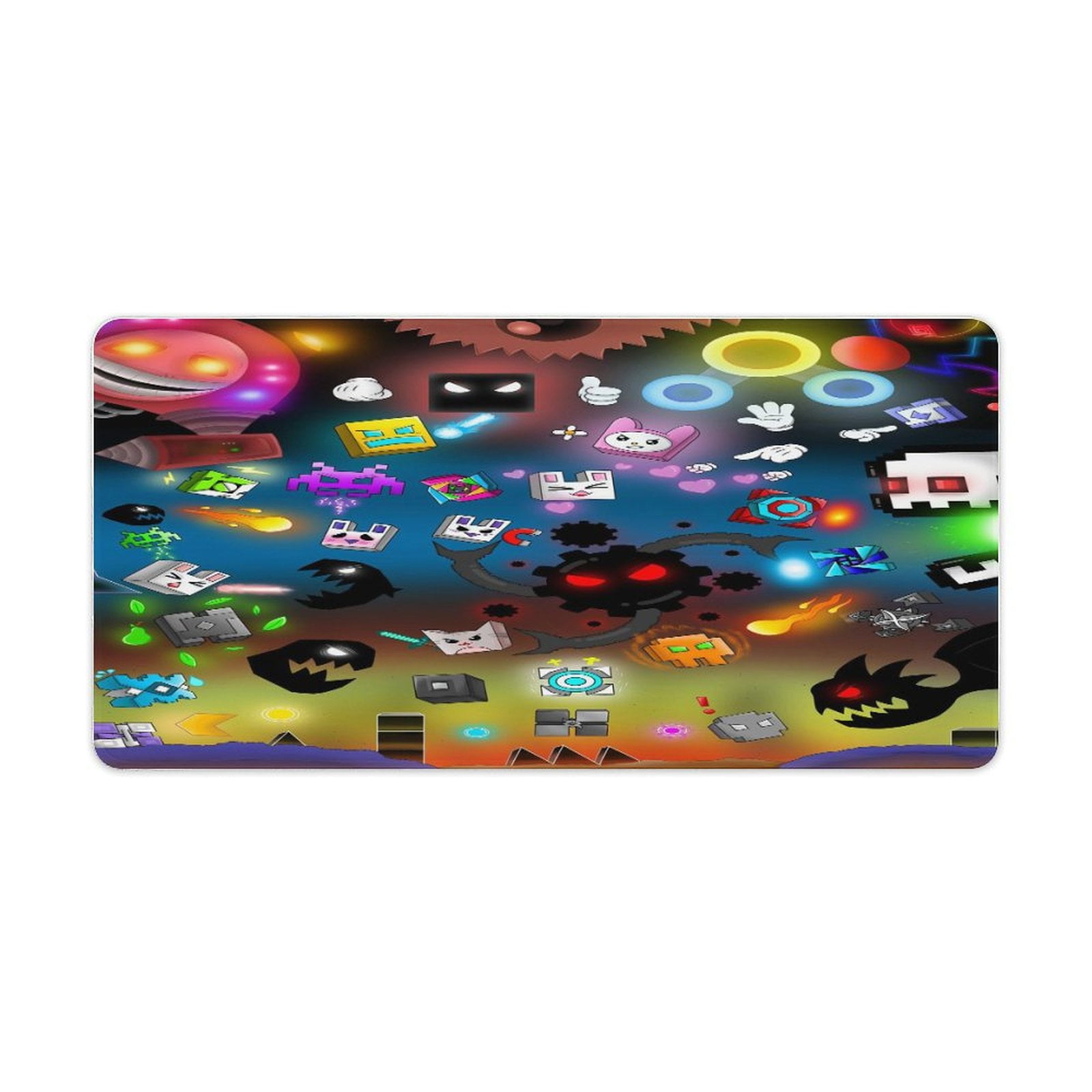 Geometry Dash Computer Mouse Mat with Anti-Slip Rubber Base Anti-Fray ...