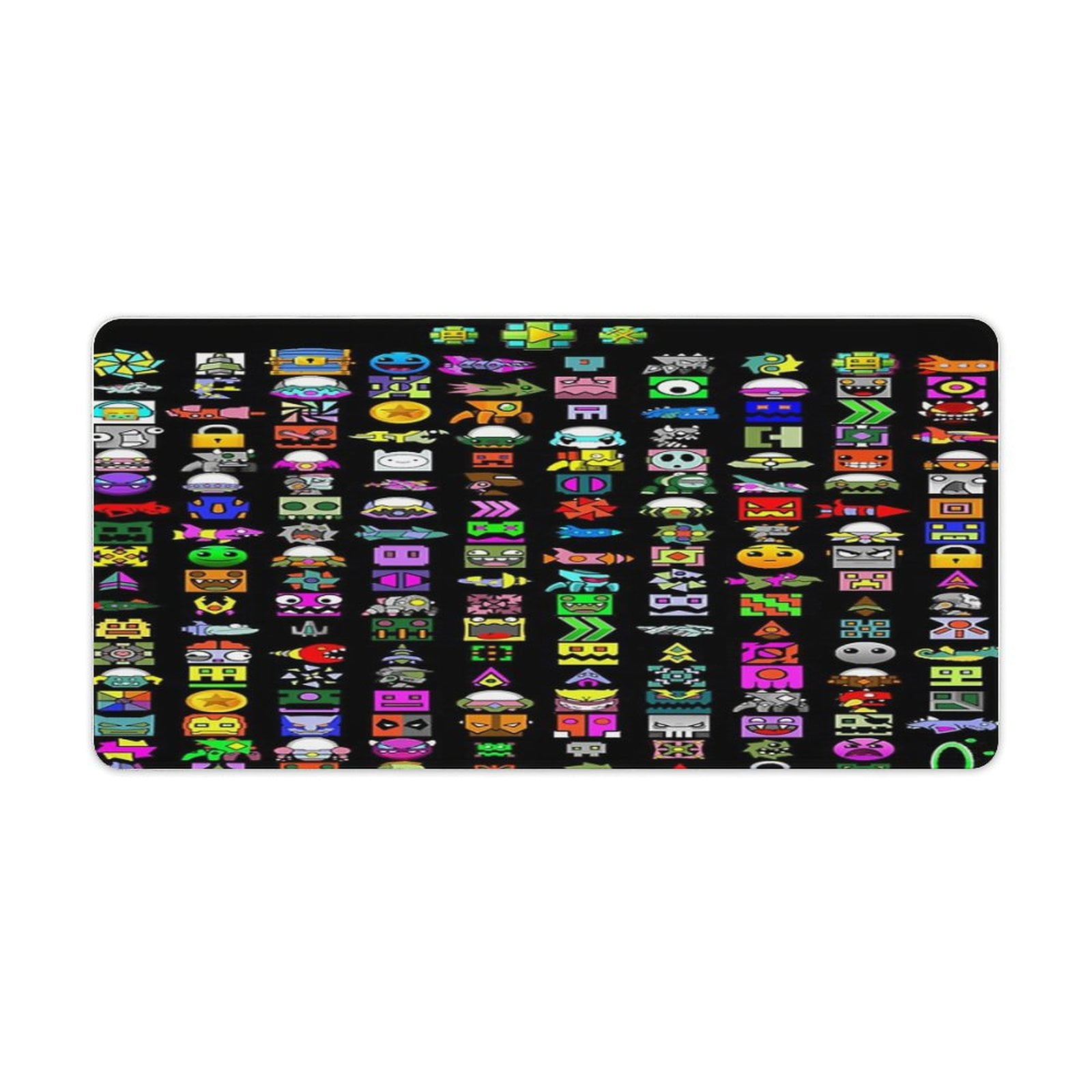 Geometry Dash Computer Mouse Mat with Anti-Slip Rubber Base Anti-Fray ...