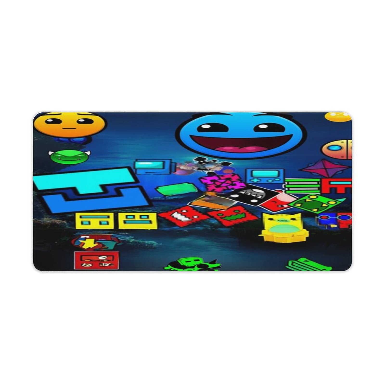 Geometry Dash Computer Mouse Mat with Anti-Slip Rubber Base Anti-Fray ...