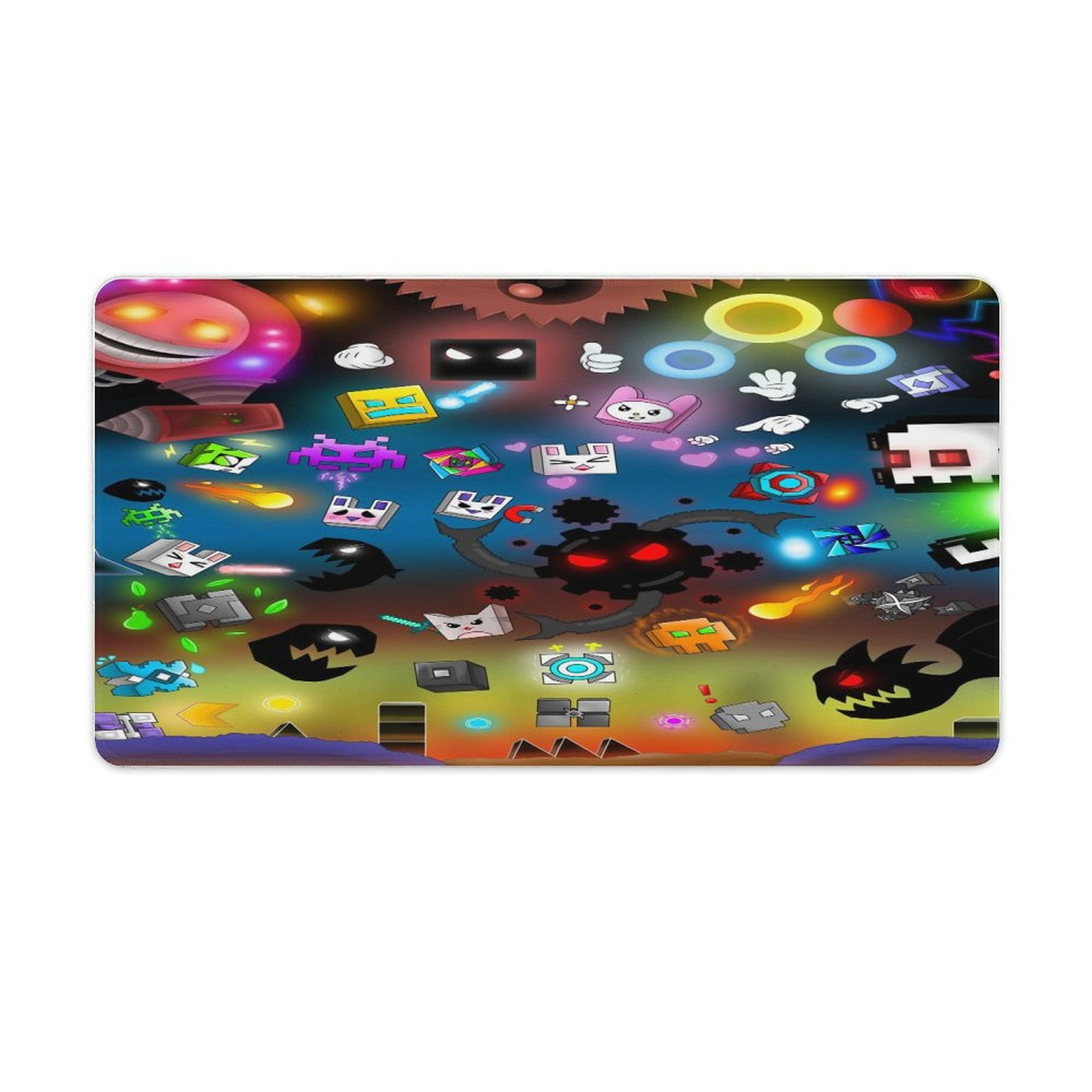Geometry Dash Computer Mouse Mat with Anti-Slip Rubber Base Anti-Fray ...