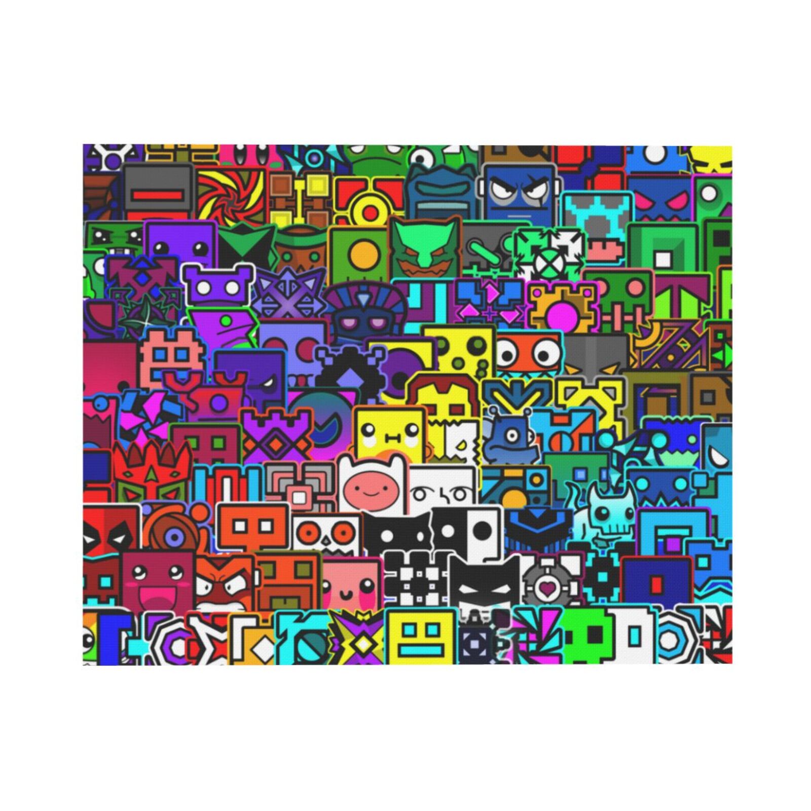 Geometry Dash Cube Canvas Decorative Poster Gift Art Picture Painting ...