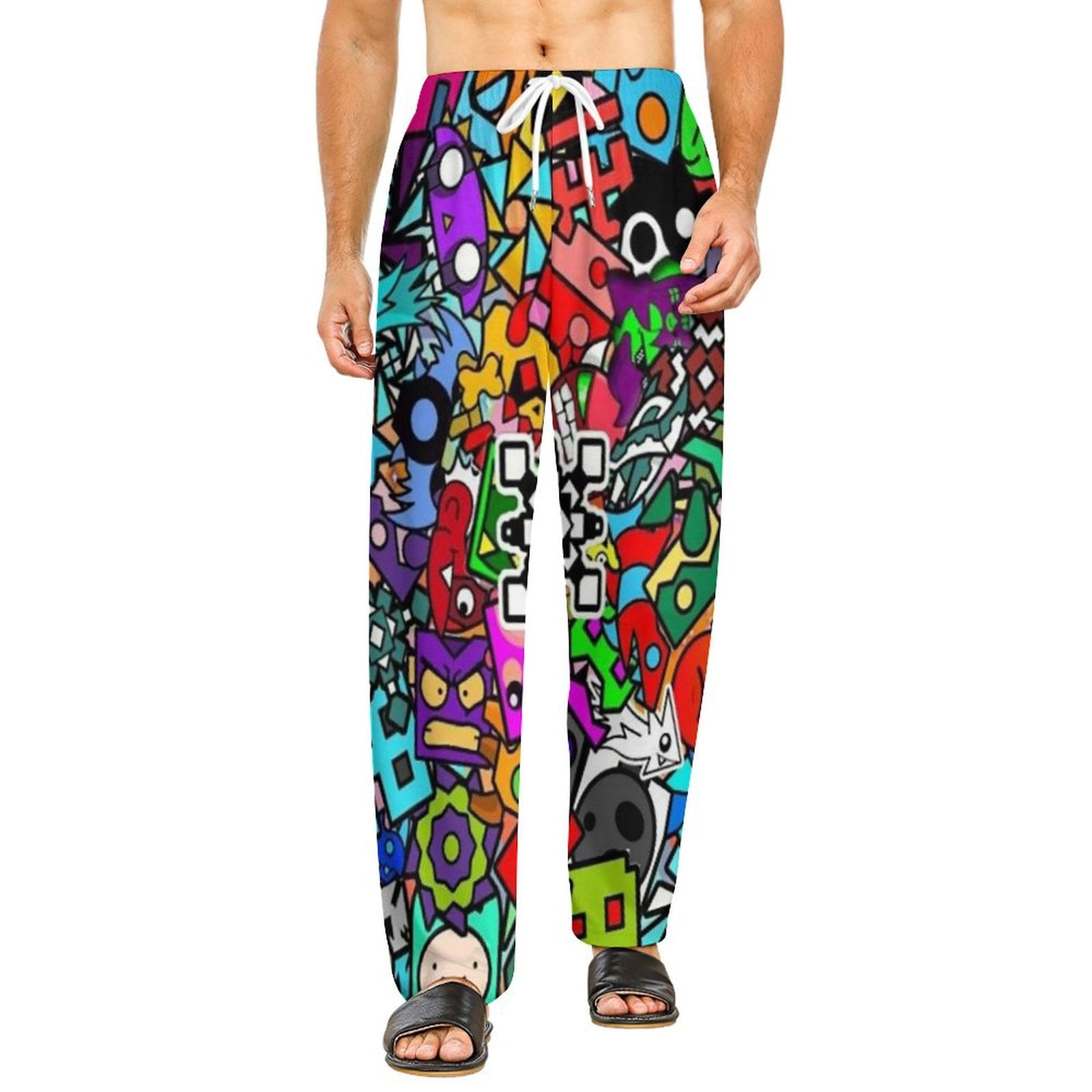 Geometry Dash Cube Home Pajamas Sleep Pants Teen Sleeping Pants for ...