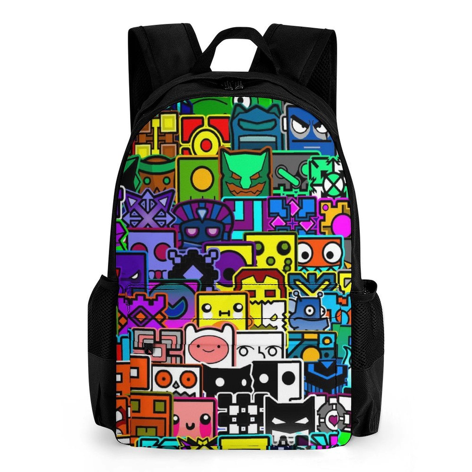 Geometry Dash Cube School Bag Laptop Backpack Large Capacity Daypack Multipurpose Student ...