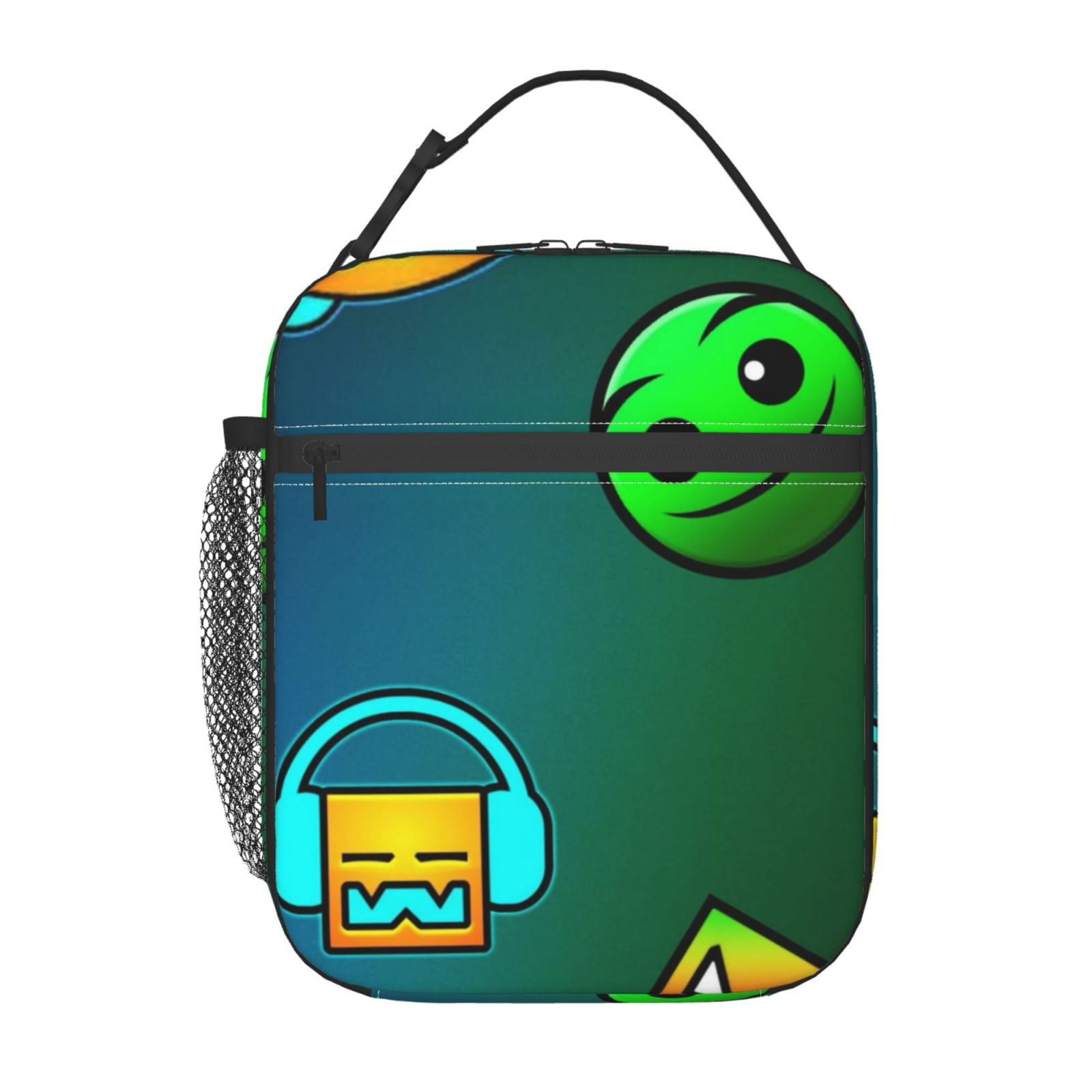 Geometry Dash Cube Ship Demon Insulated Lunch Bag Portable Tote Bento ...