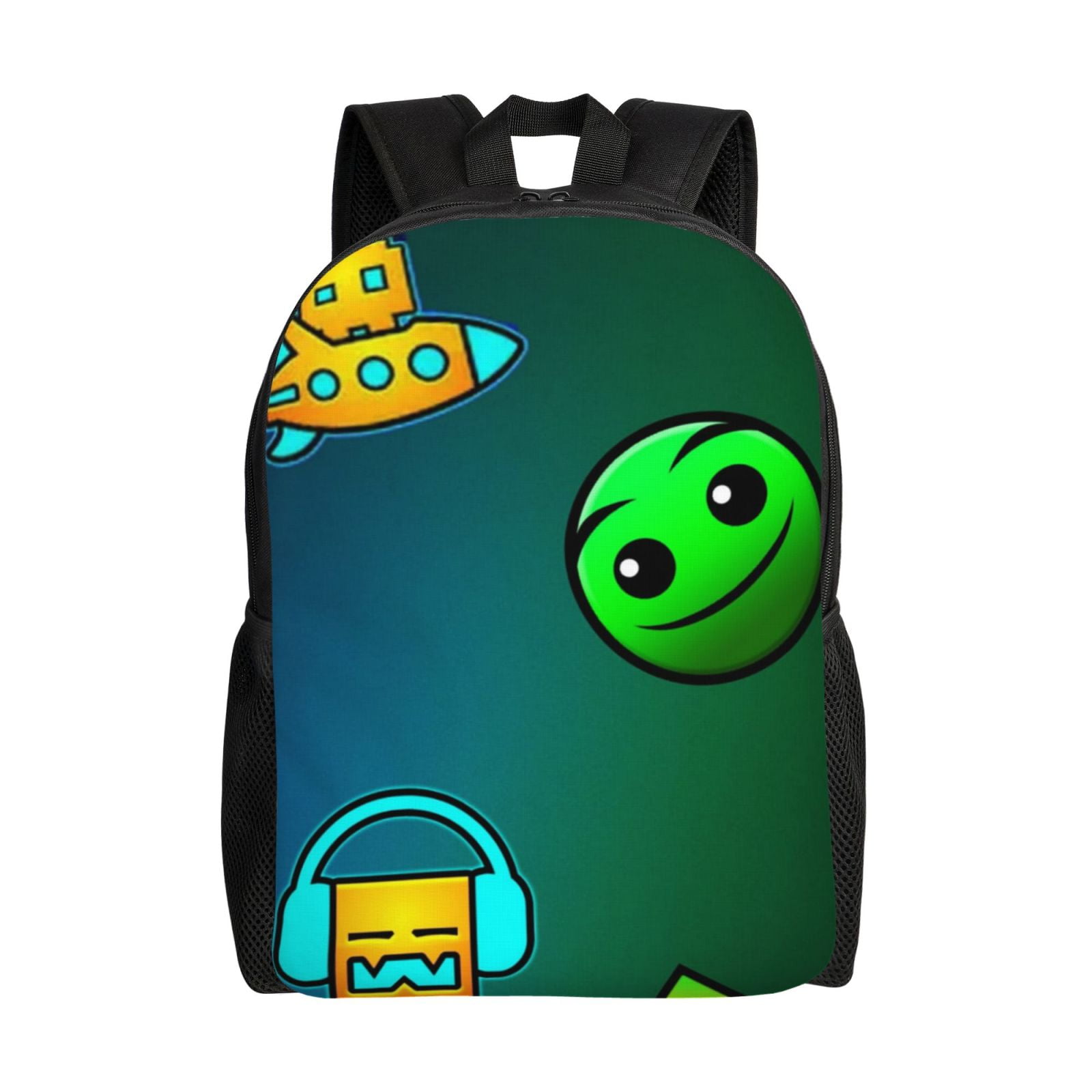 Geometry Dash Cube Ship Demon Unisex Backpack Laptop Daypack Adjustable ...
