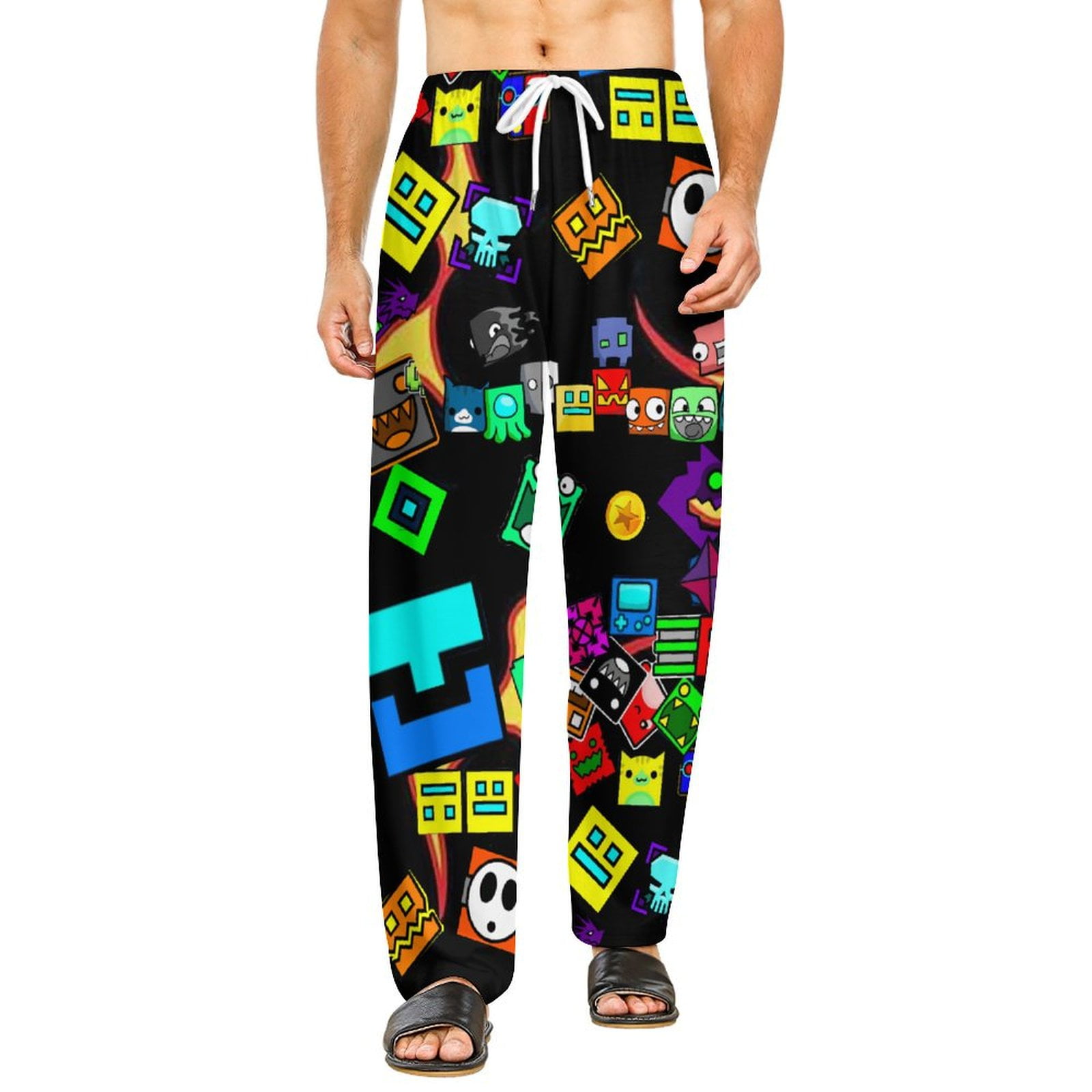 Geometry Dash Cute Home Pajamas Sleep Pants Teen Sleeping Pants for ...