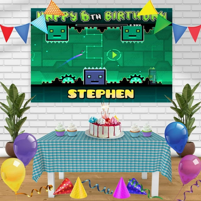 Geometry Dash Deadlock Birthday Banner Personalized Party Backdrop ...
