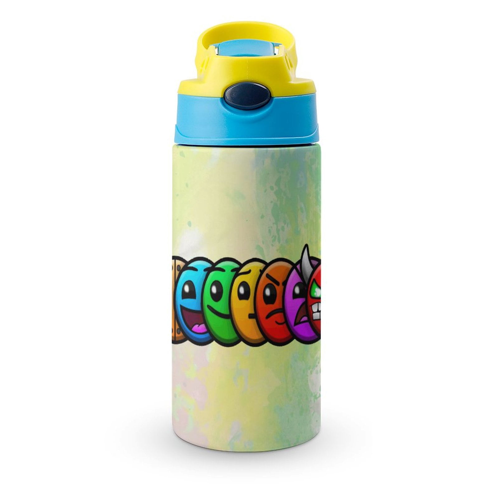 Geometry Dash Demon Game Kid's Insulated Water Bottle With Straw Vacuum ...
