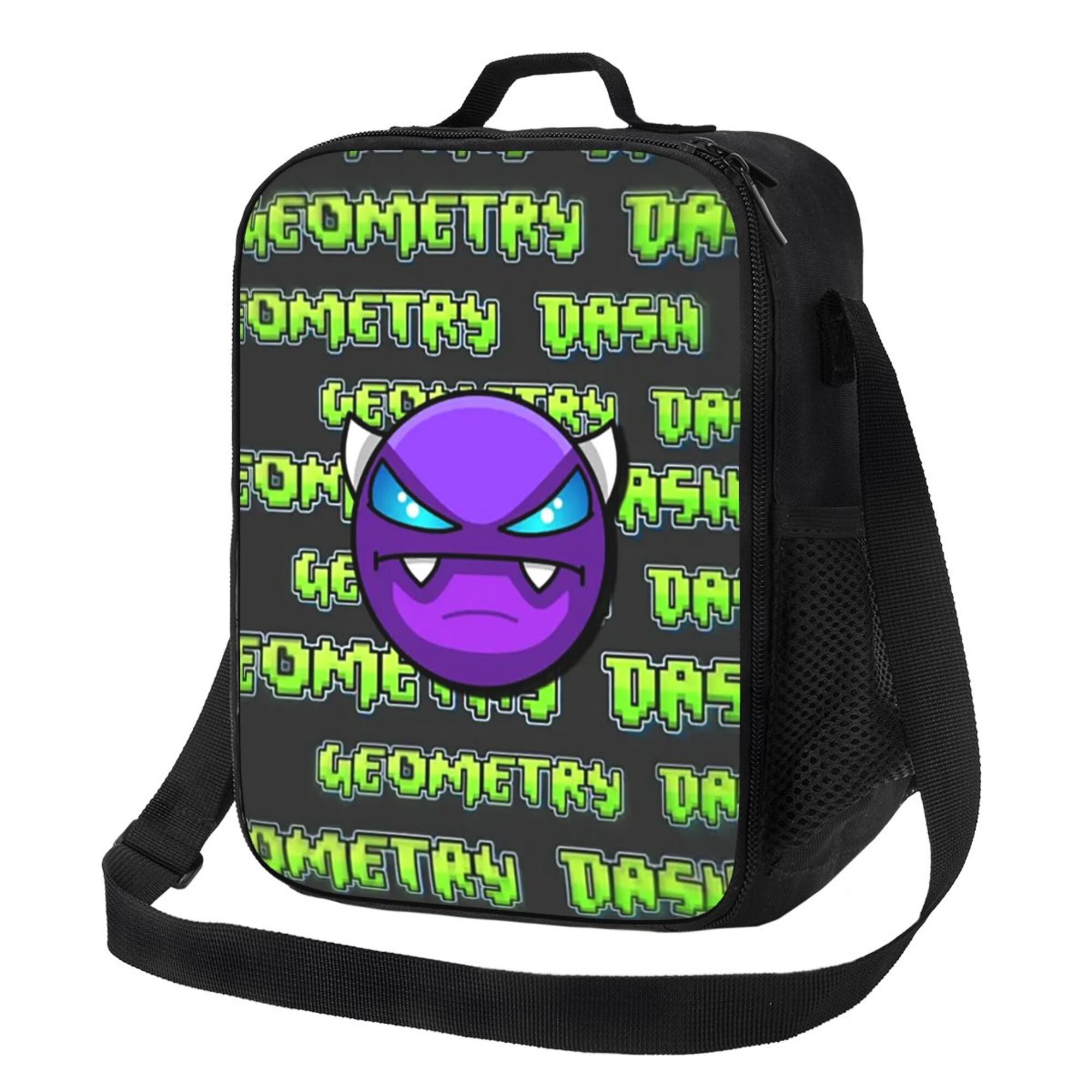 Geometry Dash Demon Lunch Bag Portable Tote Bag Insulated Lunch Box ...
