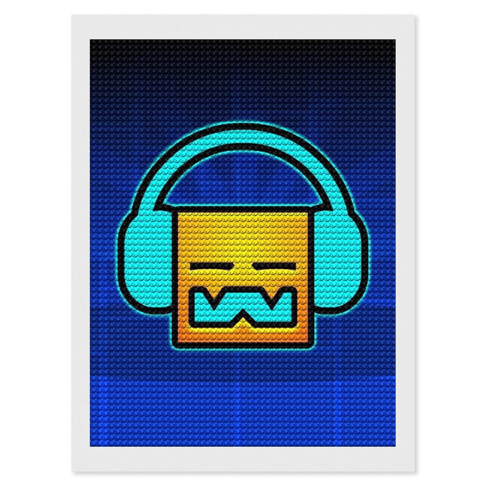 Geometry Dash Diamond Art Kits for Adults 5D Diamond Art , DIY Paint ...