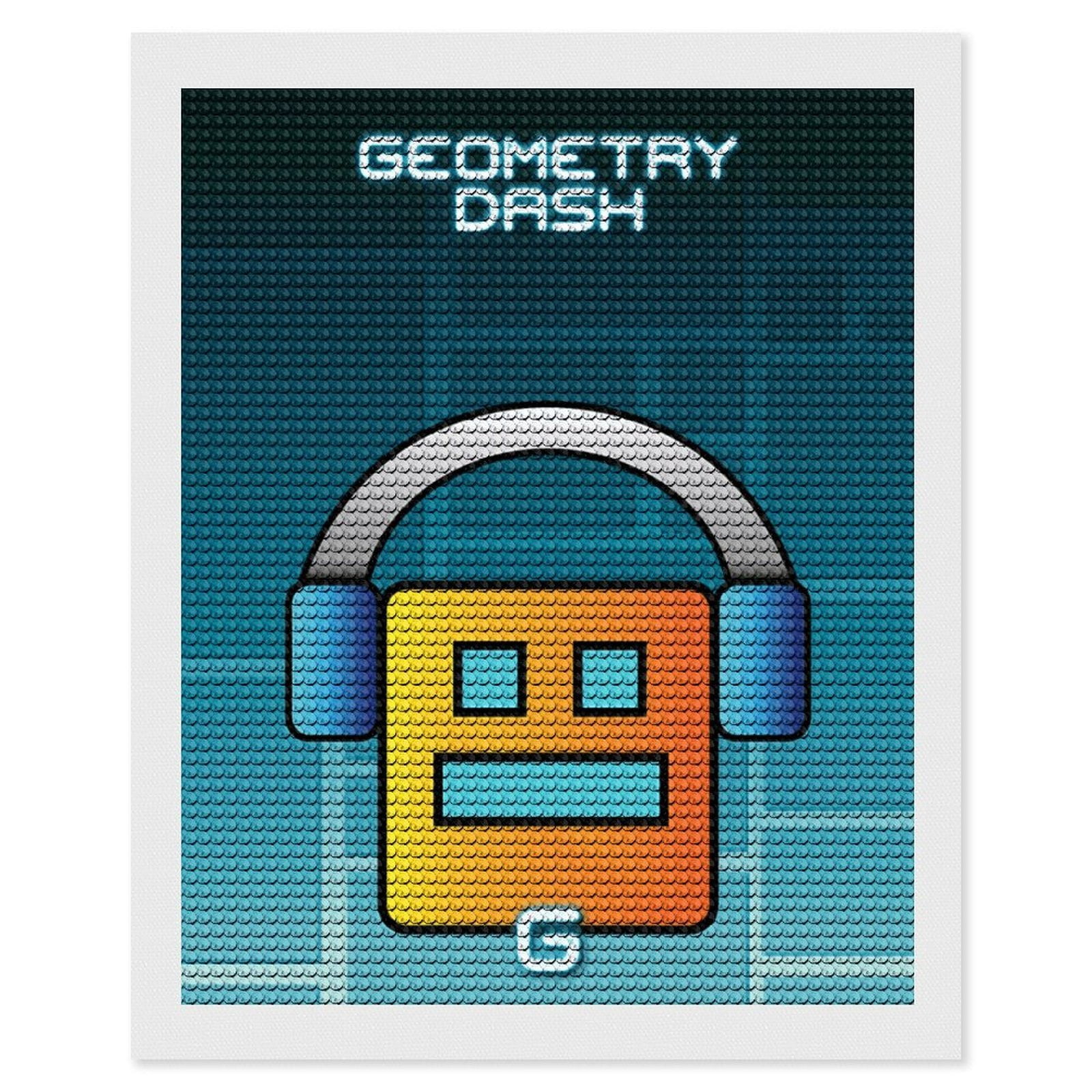 Geometry Dash Diamond Art Kits for Adults 5D Diamond Art , DIY Paint ...