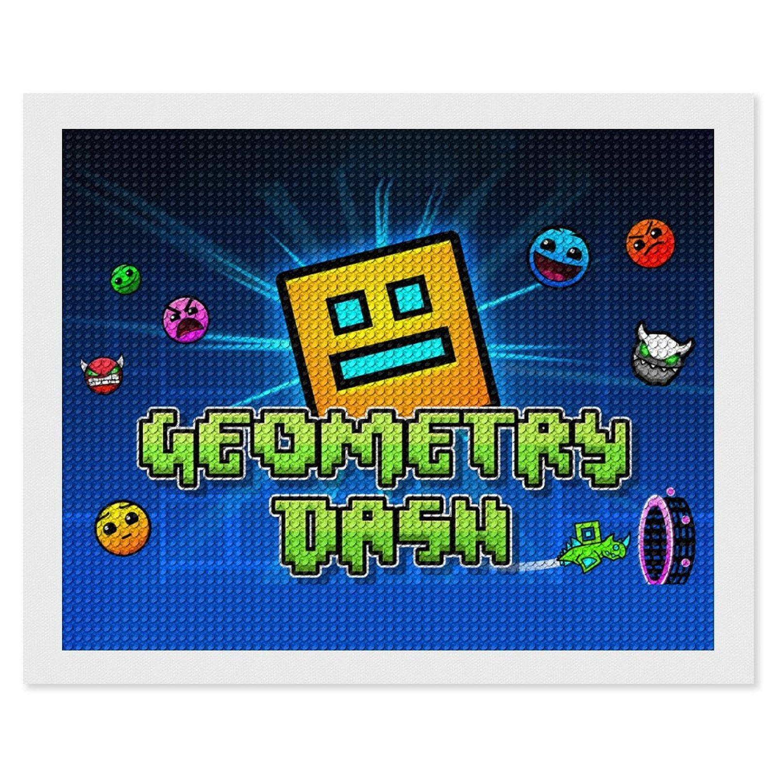 Geometry Dash Diamond Art Kits for Adults 5D Diamond Art , DIY Paint ...