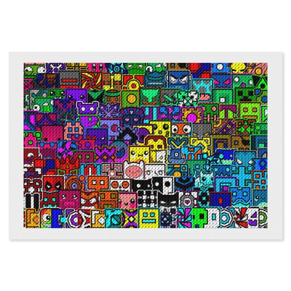 Geometry Dash Diamond Art Kits for Adults 5D Diamond Art Kit Paint by ...