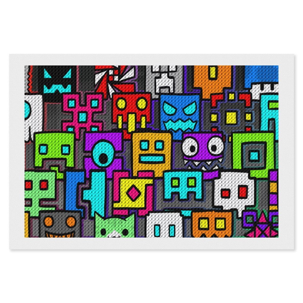 Geometry Dash Diamond Art Kits for Adults 5D Diamond Art Kit Paint by ...