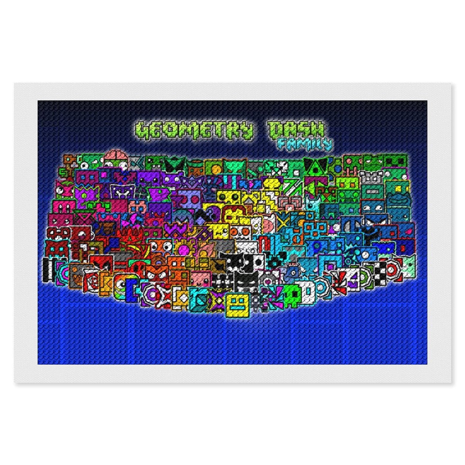 Geometry Dash Diamond Art Kits for Adults 5D Diamond Art , DIY Paint ...