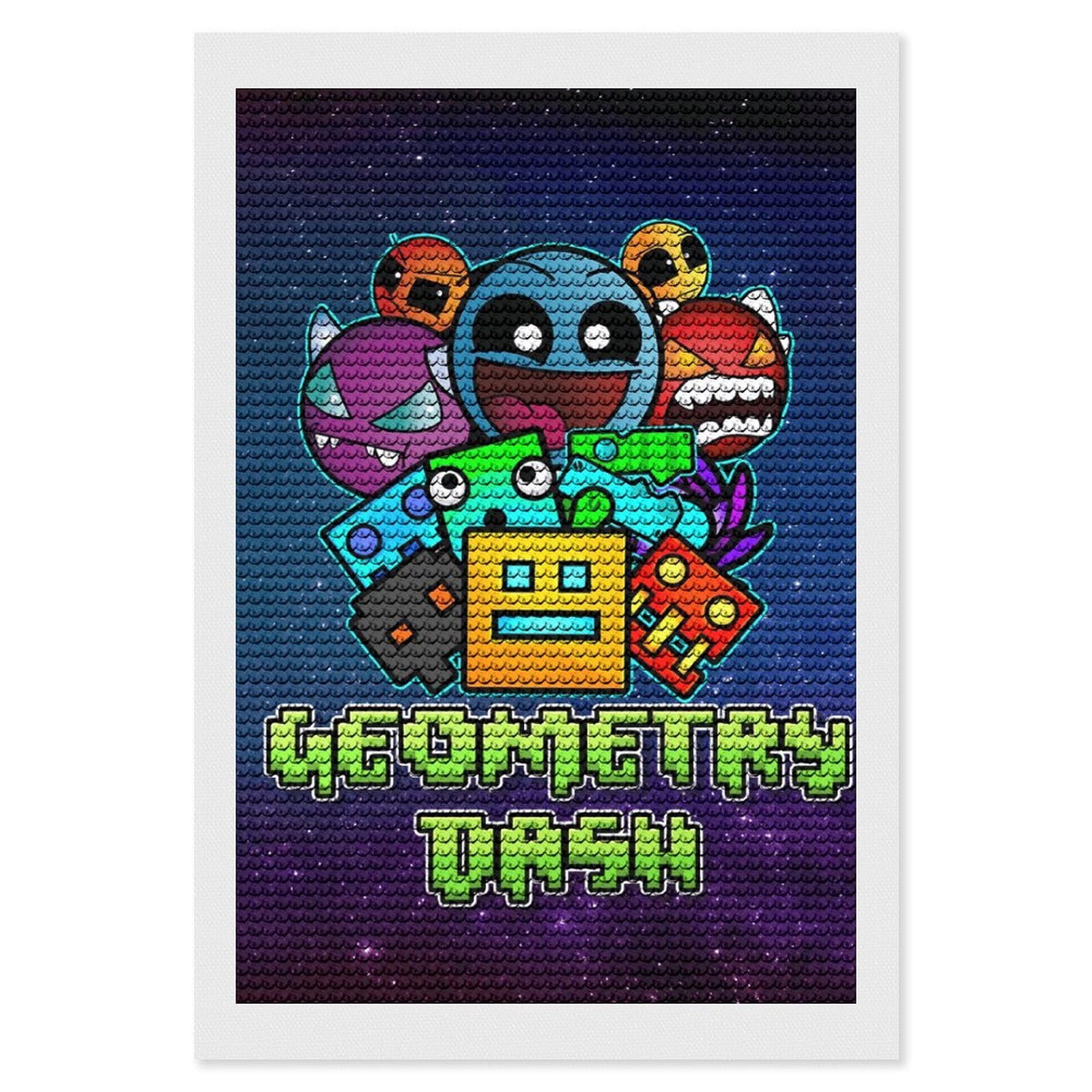 Geometry Dash Diamond Art Kits for Adults 5D Diamond Art , DIY Paint ...