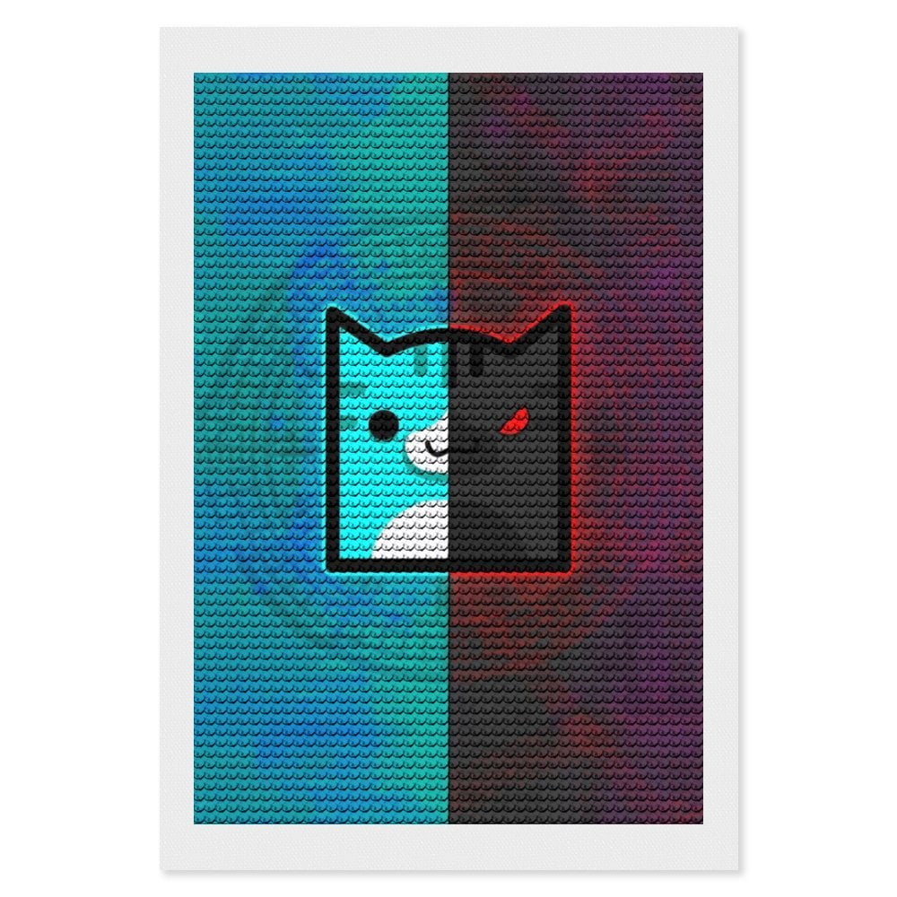 Geometry Dash Diamond Art Kits for Adults Kids,DIY 20D Round Full Drill ...