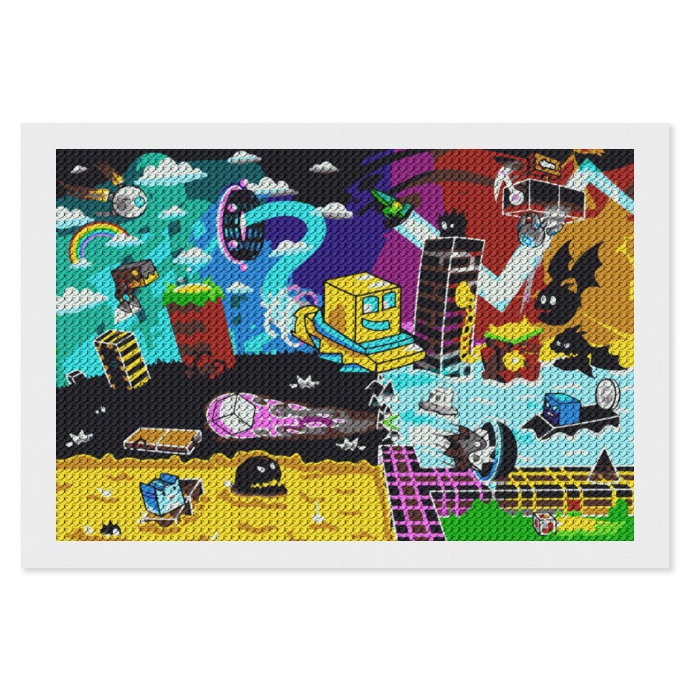 Geometry Dash Diamond Art Kits for Adults 5D Diamond Art Kit Paint by ...