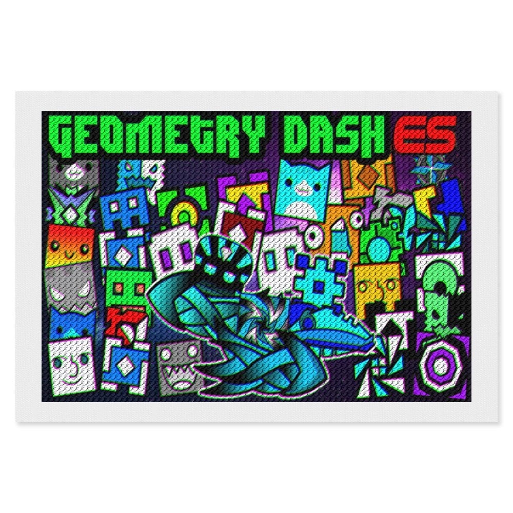 Geometry Dash Diamond Art Kits for Adults 5D Diamond Art Kit Paint by ...