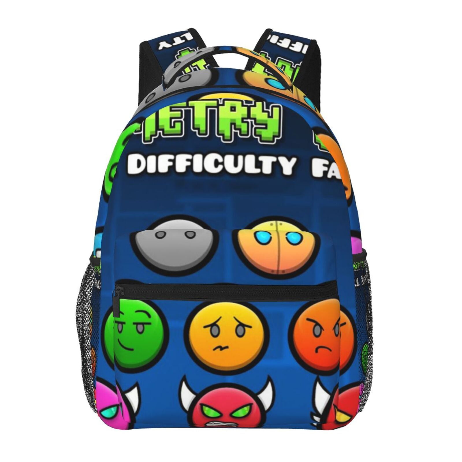 Geometry Dash Difficulties Casual Backpack Laptop Daypack School Bag ...
