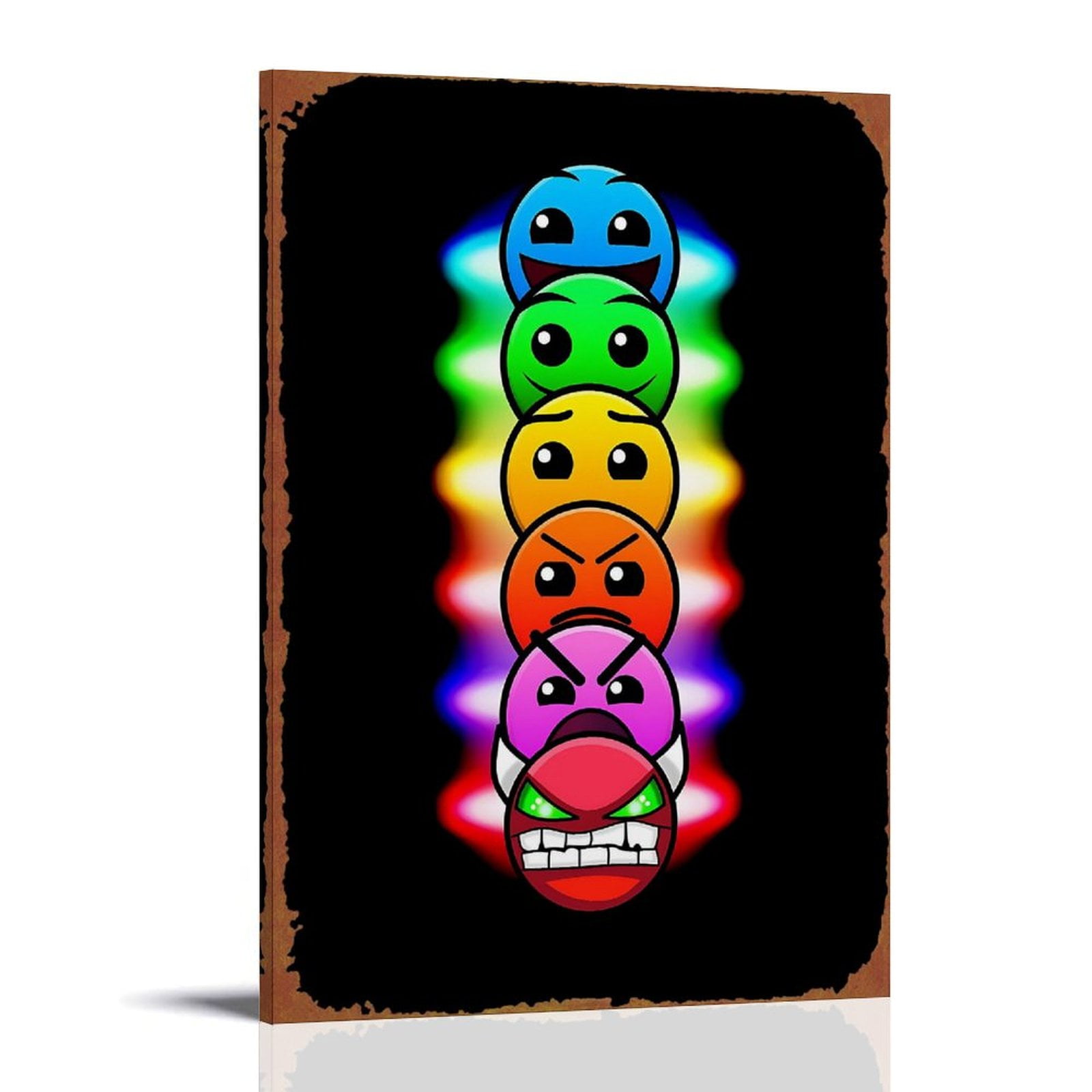 Geometry Dash Difficulty Faces Poster Painting Vintage Poster Picture ...