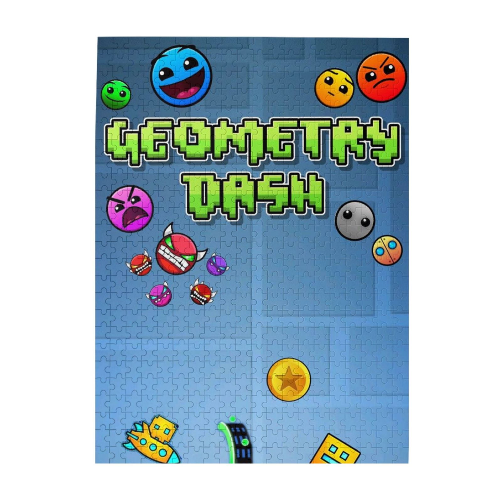 Geometry Dash Difficulty Wooden Jigsaw Puzzles Accessories Intellectual ...
