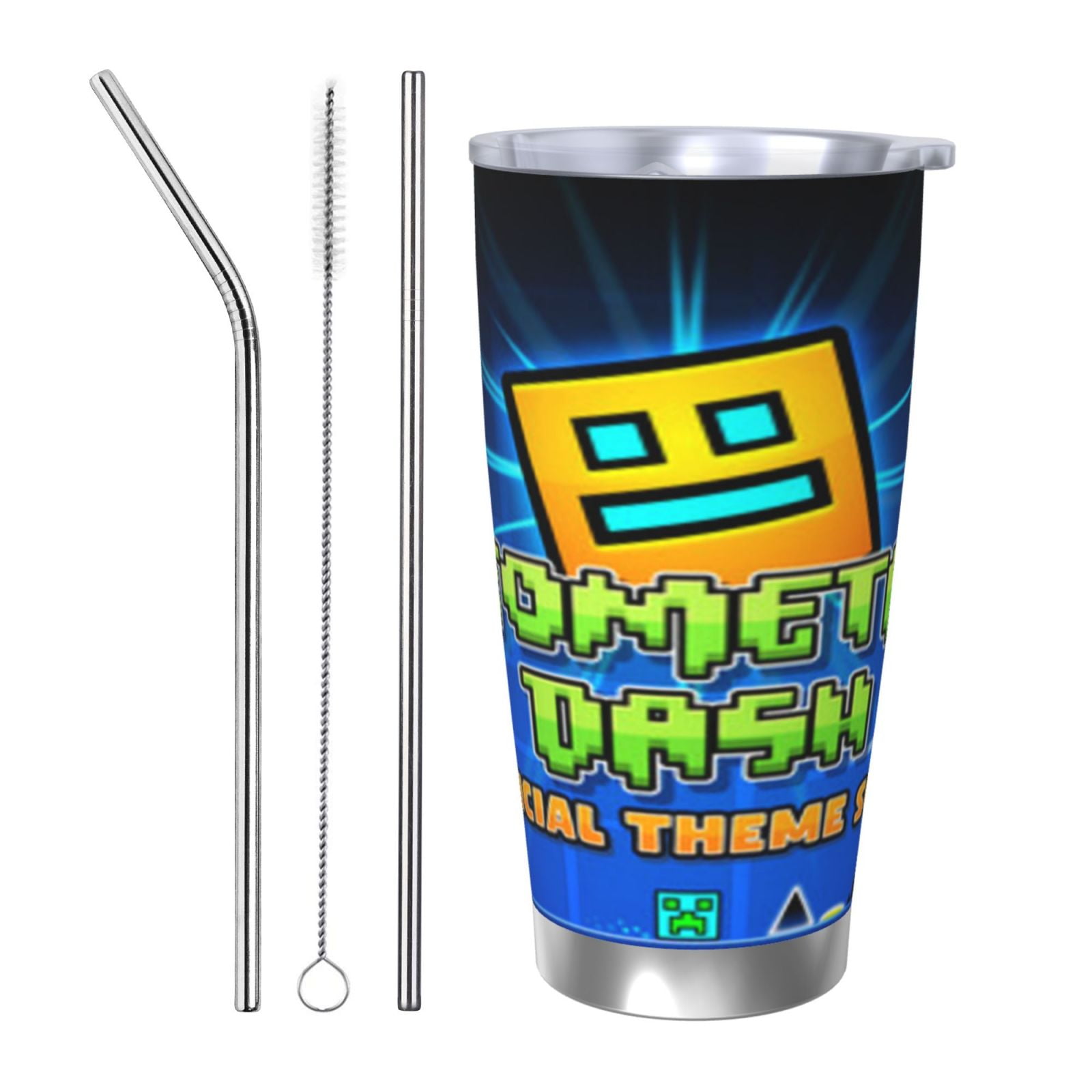 Geometry-Dash Double Walled Cars Speed Frenzy Insulated Tumbler Cup ...