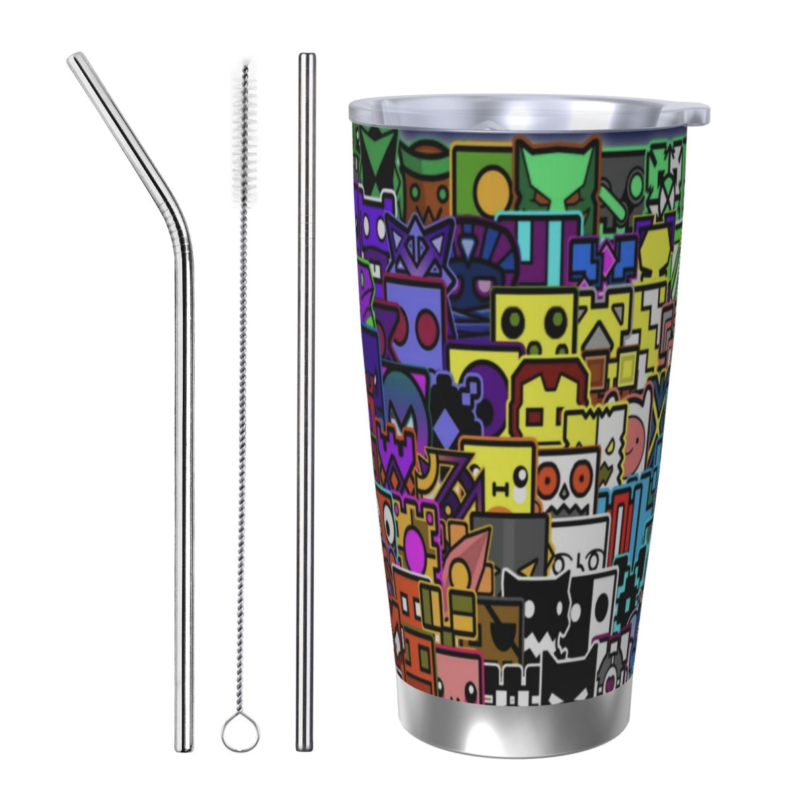 Geometry-Dash Double Walled Cars Speed Frenzy Insulated Tumbler Cup ...