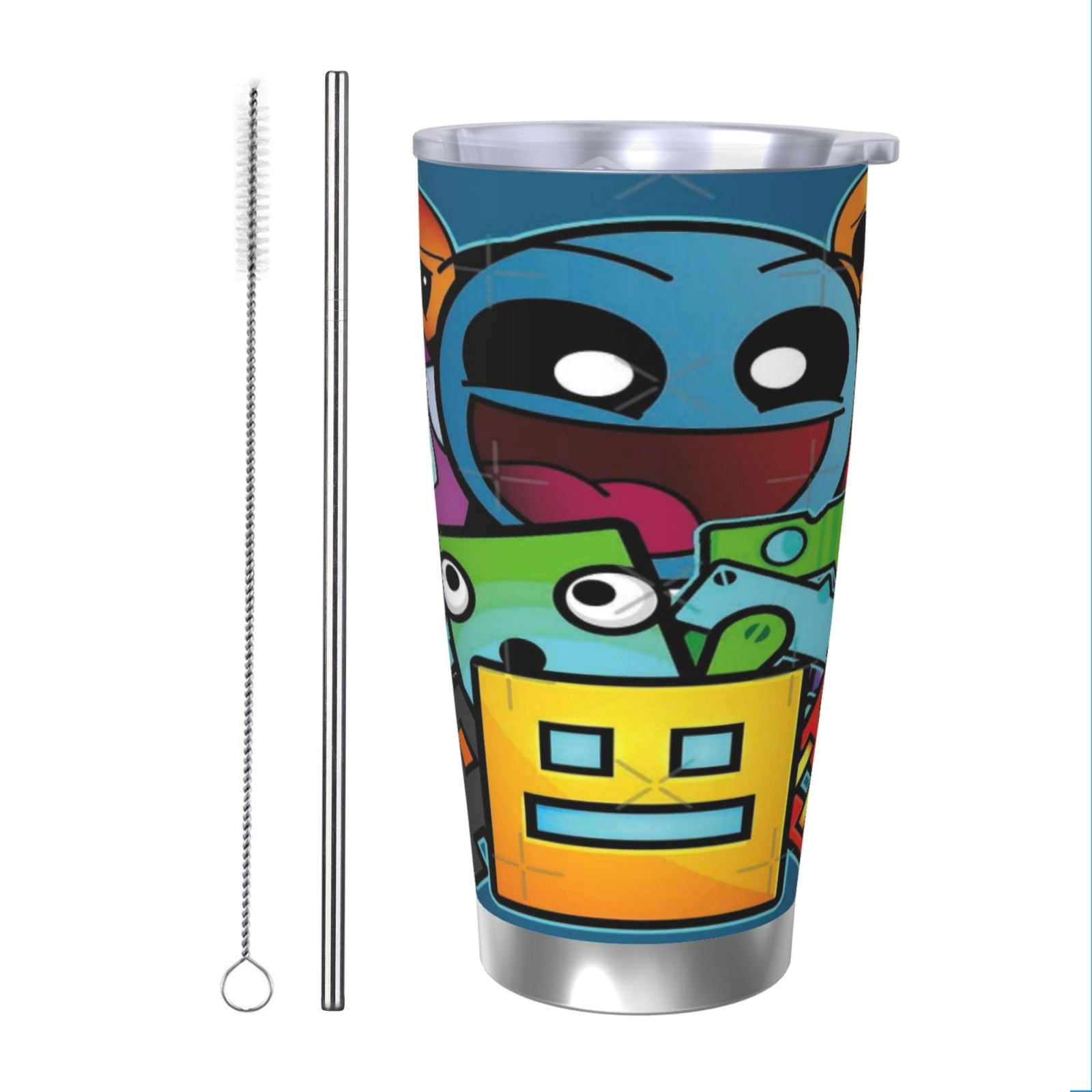 Geometry-Dash Double Walled Cars Speed Frenzy Insulated Tumbler Cup ...