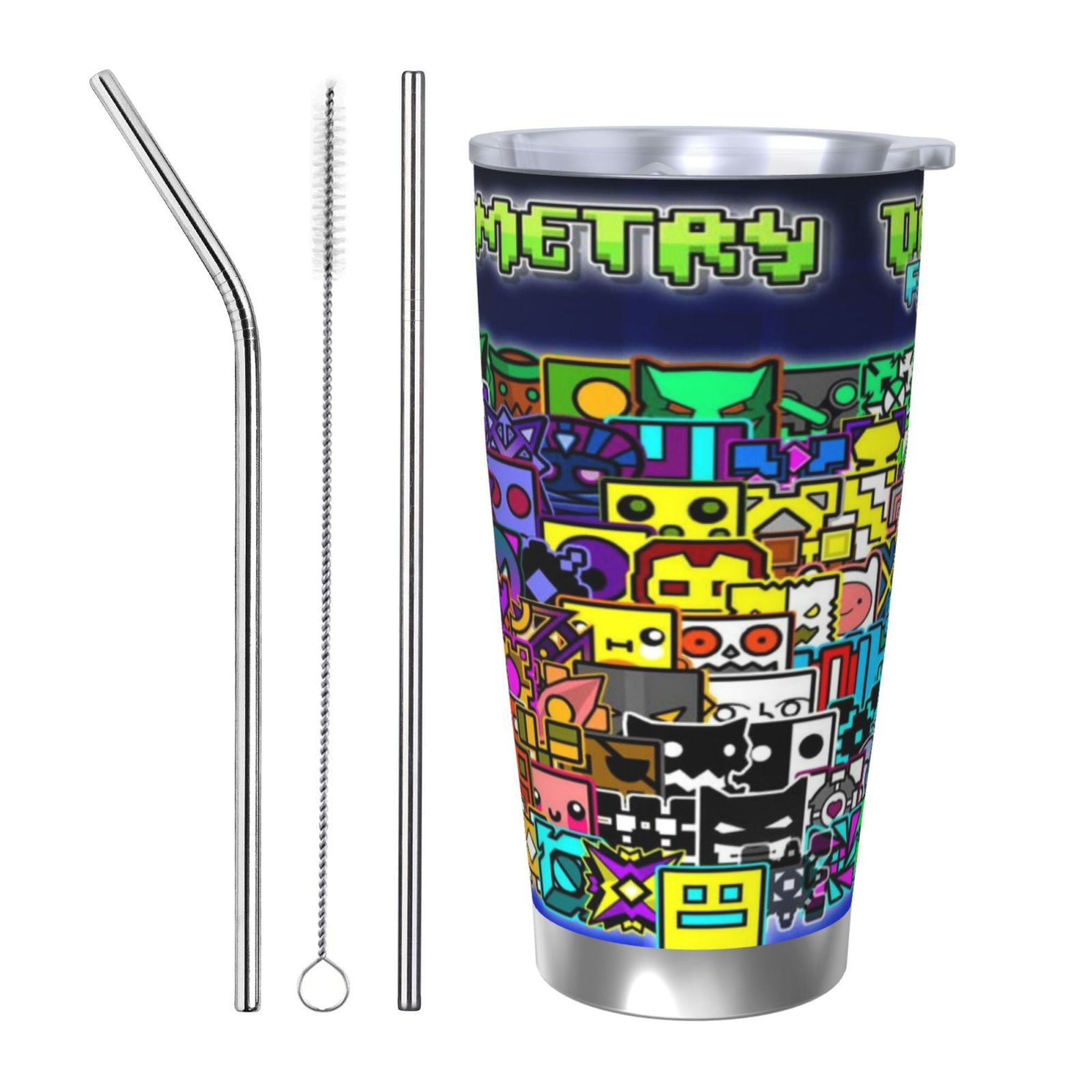 Geometry-Dash Double Walled Cars Speed Frenzy Insulated Tumbler Cup ...