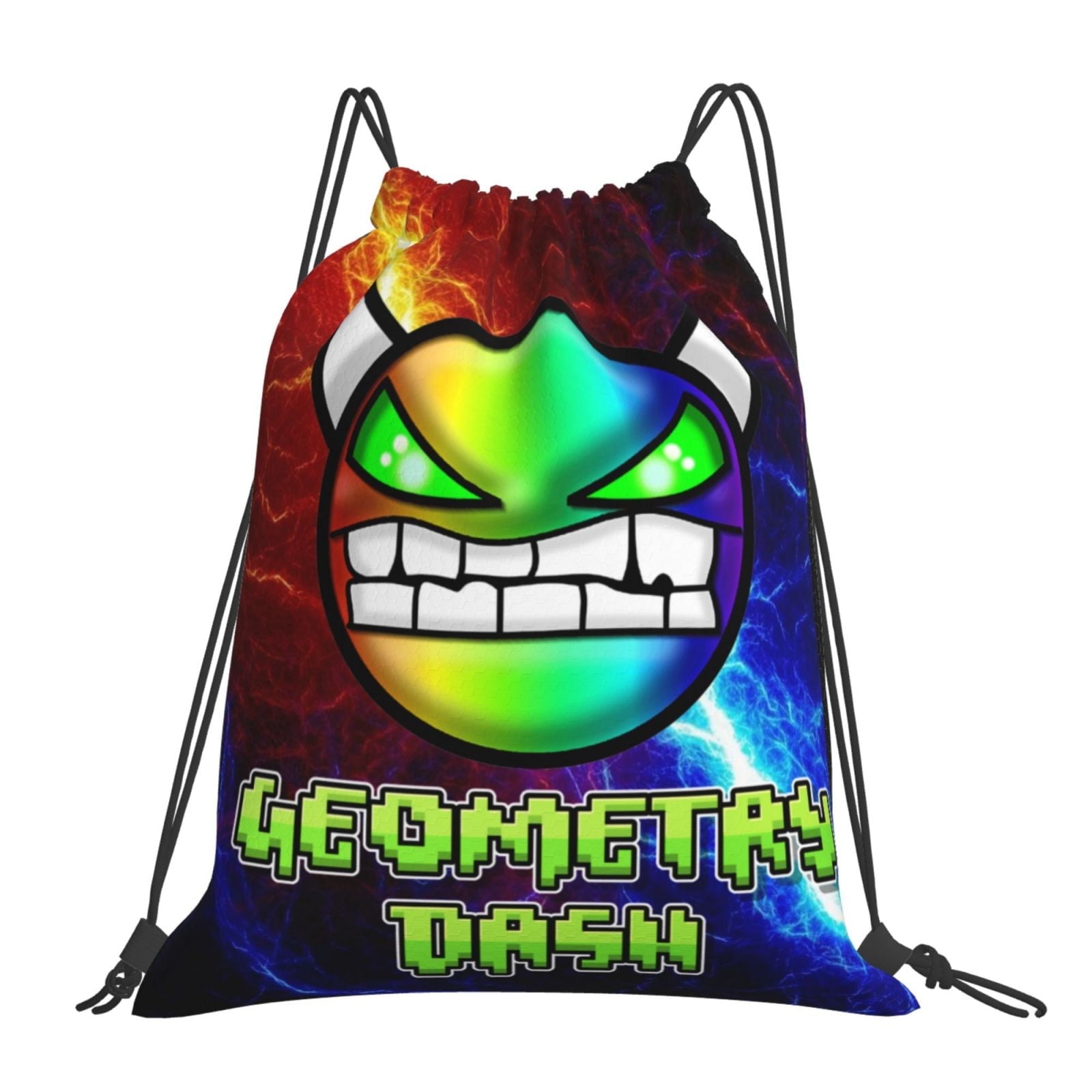 Geometry Dash Drawstring Backpack Sport Gym Bag For Yoga Swimming ...