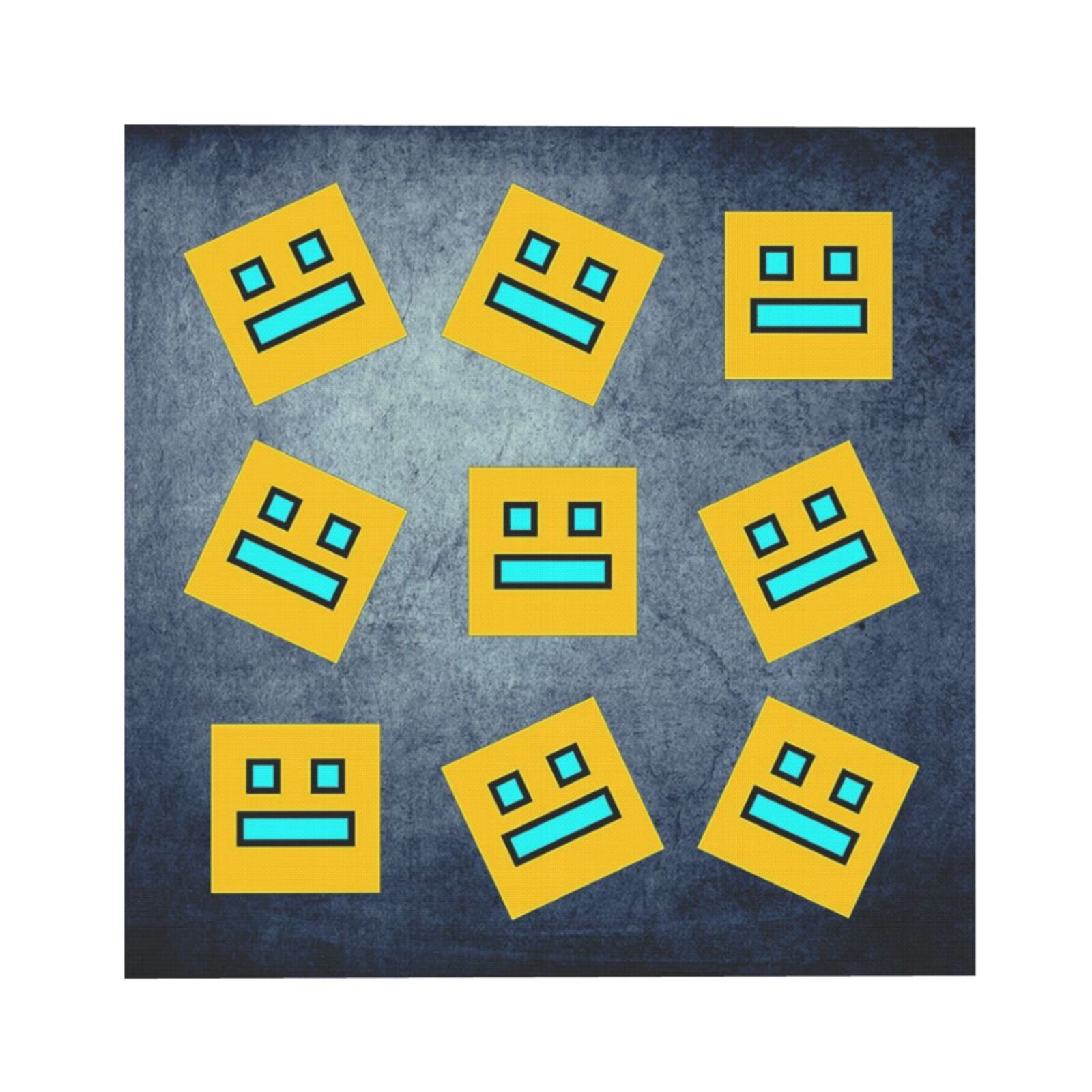 Geometry Dash Face Canvas Decorative Poster Square Unframe Wall Poster ...