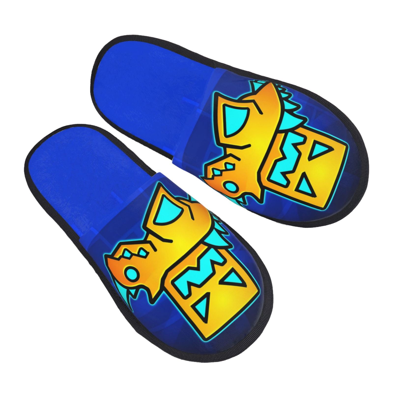 Geometry Dash Furry Slippers For Men Women Fuzzy House Slippers Winter ...