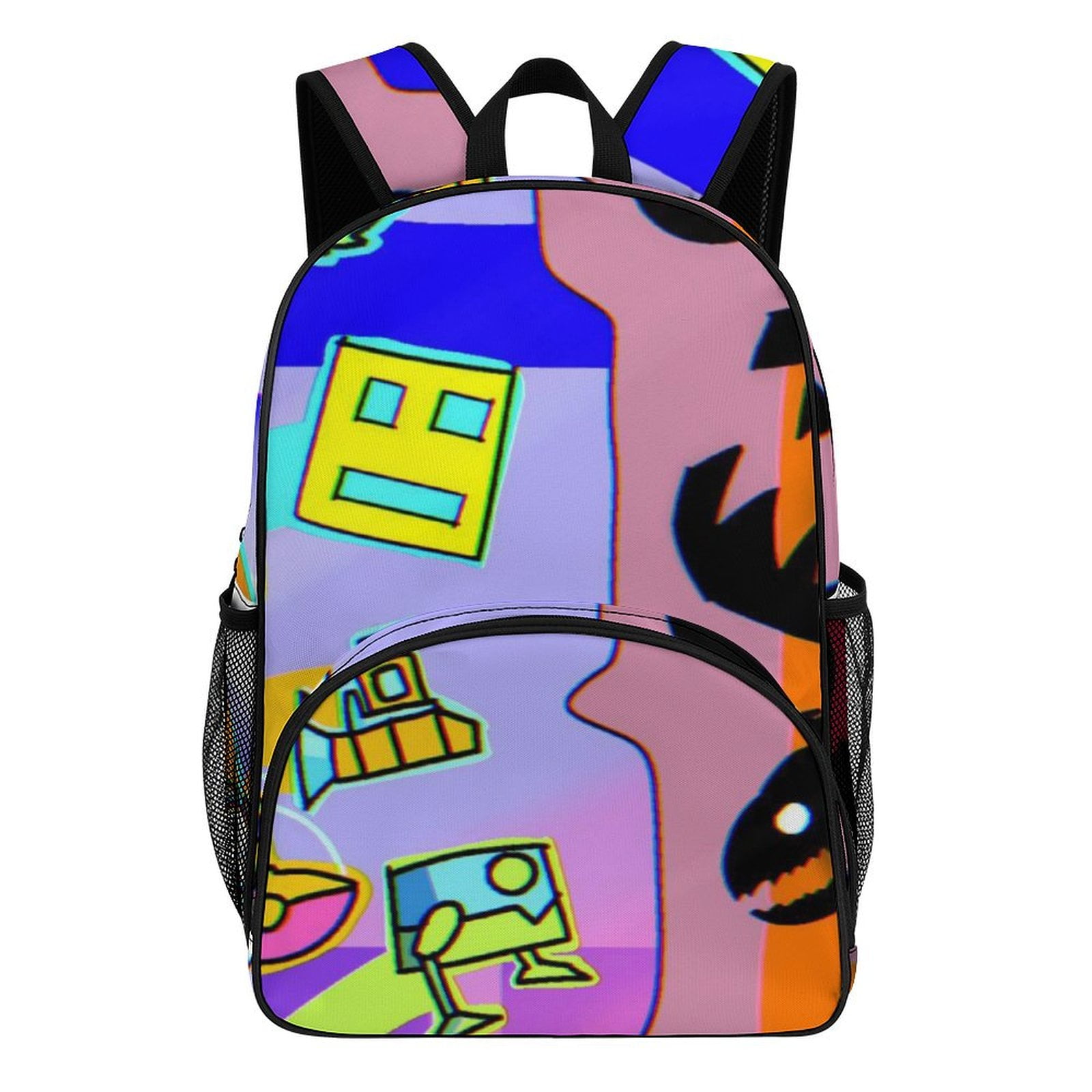 Geometry Dash Game Adjustable Backpack Laptop Daypack Student School ...