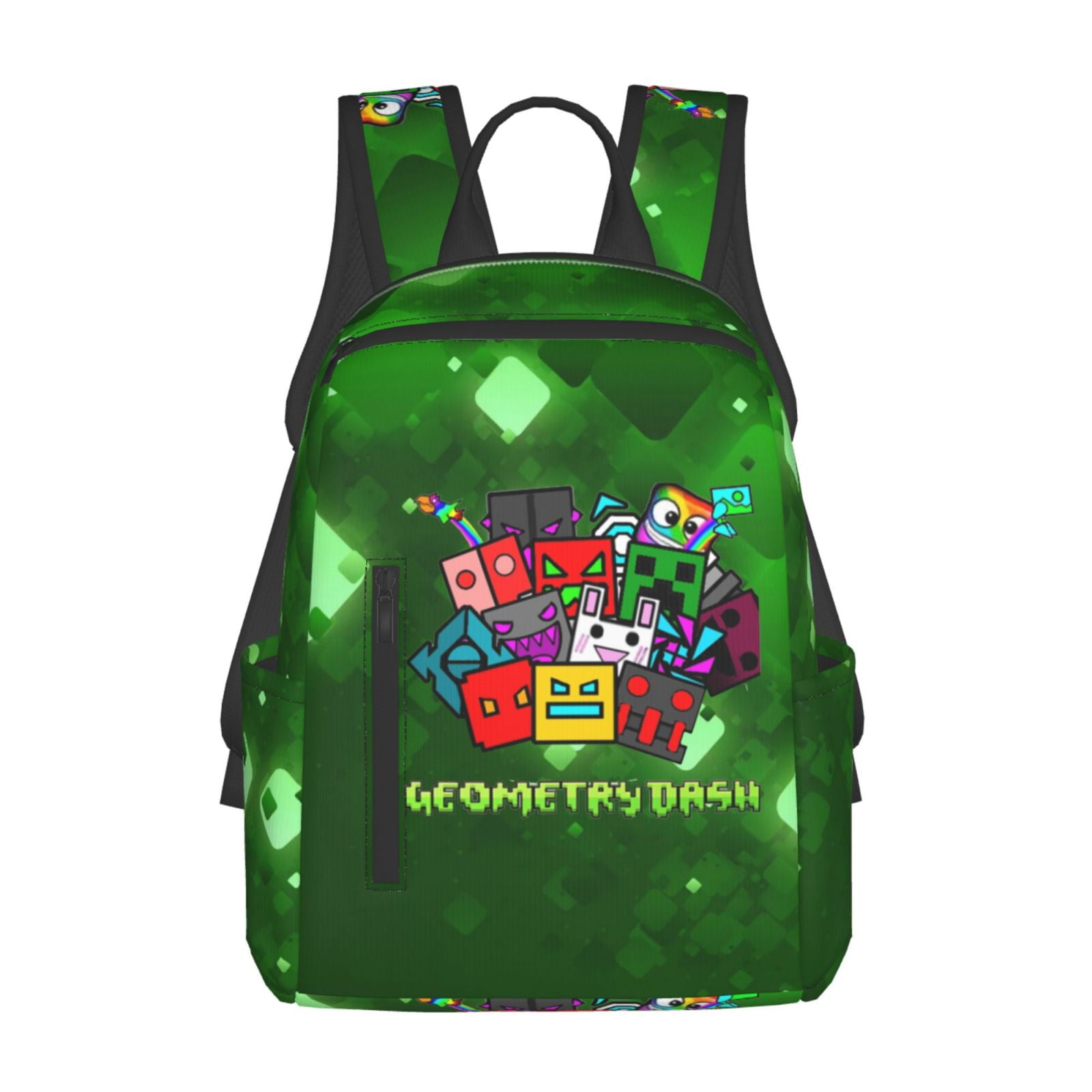 Geometry Dash Game Backpack Unisex Daypack Adjustable Lightweight ...