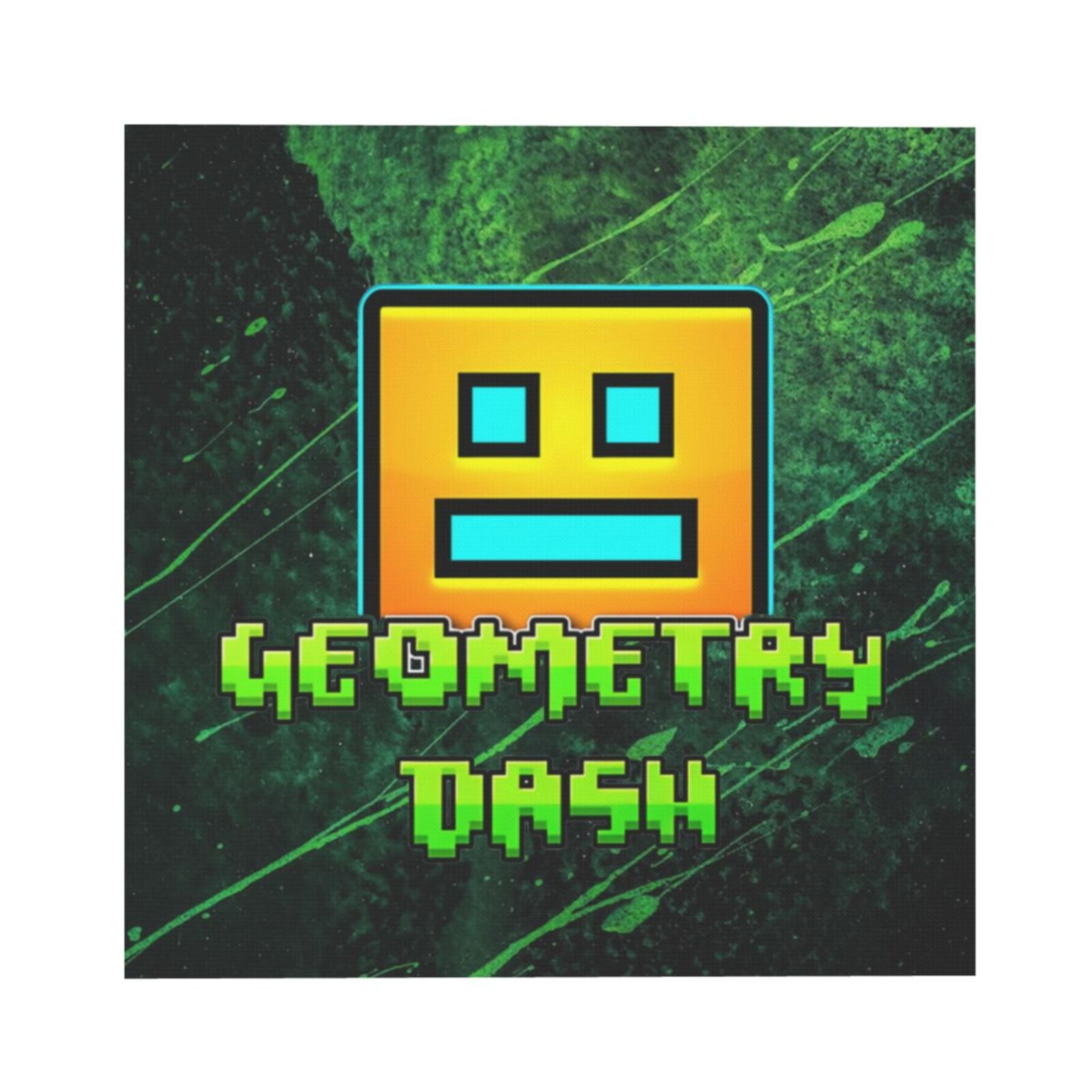 Geometry Dash Game Face Canvas Decorative Poster Square Unframe Wall ...