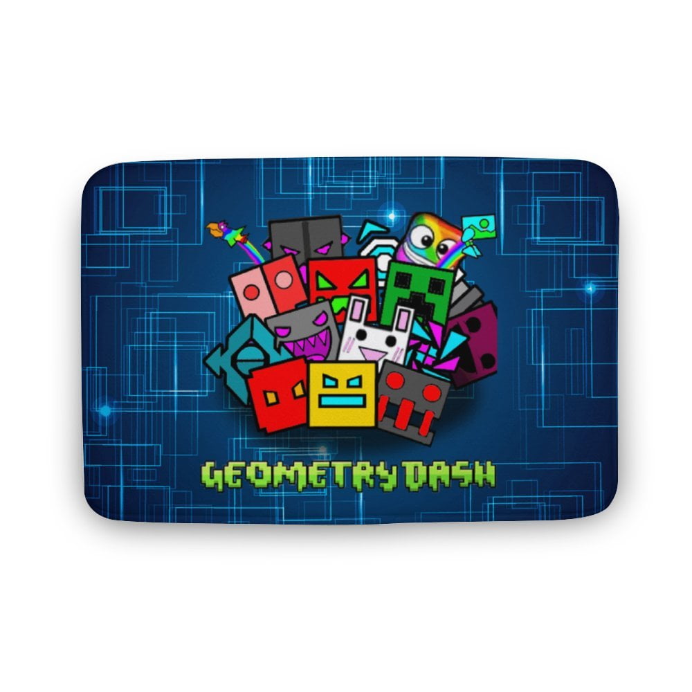 Geometry Dash Geometry Dash Bathroom Rugs, Soft Absorbent Plush Bath ...