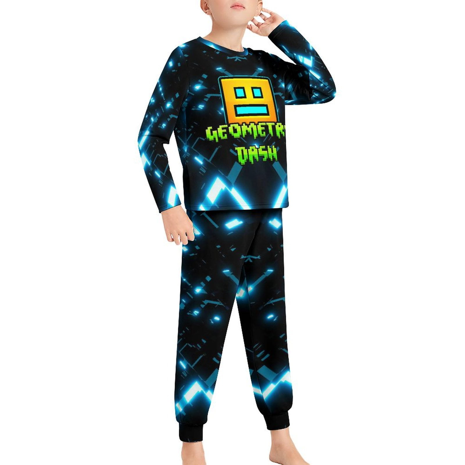 Geometry Dash Geometry Dash Little Big Boys Girls Pajamas Set Long ...