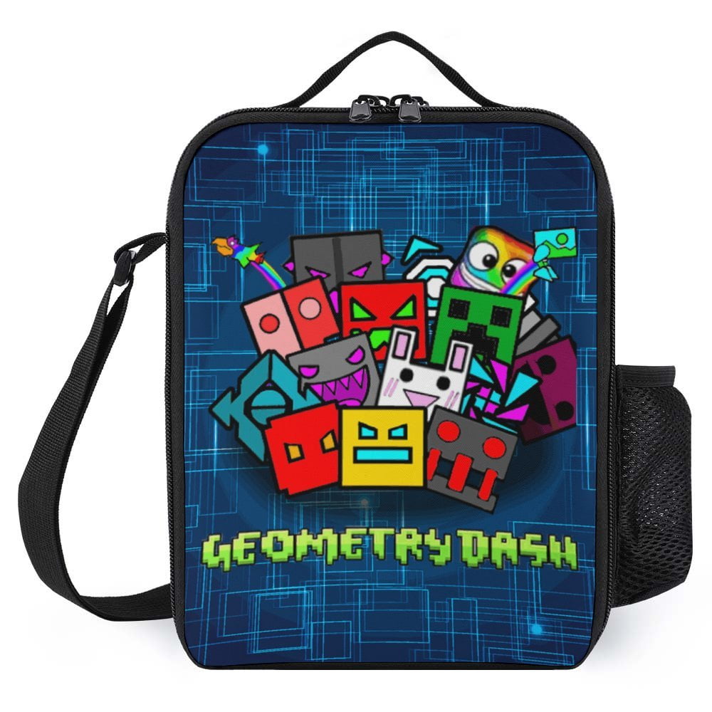 Geometry Dash Geometry Dash Lunch Bag, Insulated Lunch Box Large ...