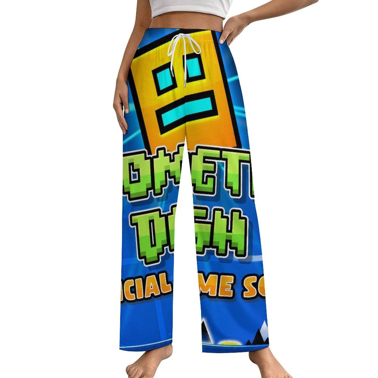 Geometry Dash Home Pajama Pants For Womens Comfortable Soft Lounge ...