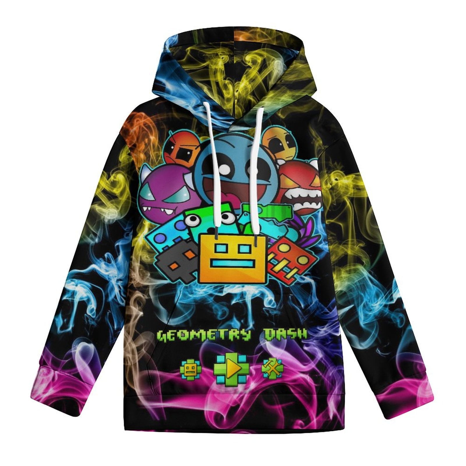 Geometry Dash Hoodie for Boys Girls, Novelty 3D Print Pullover Hooded ...