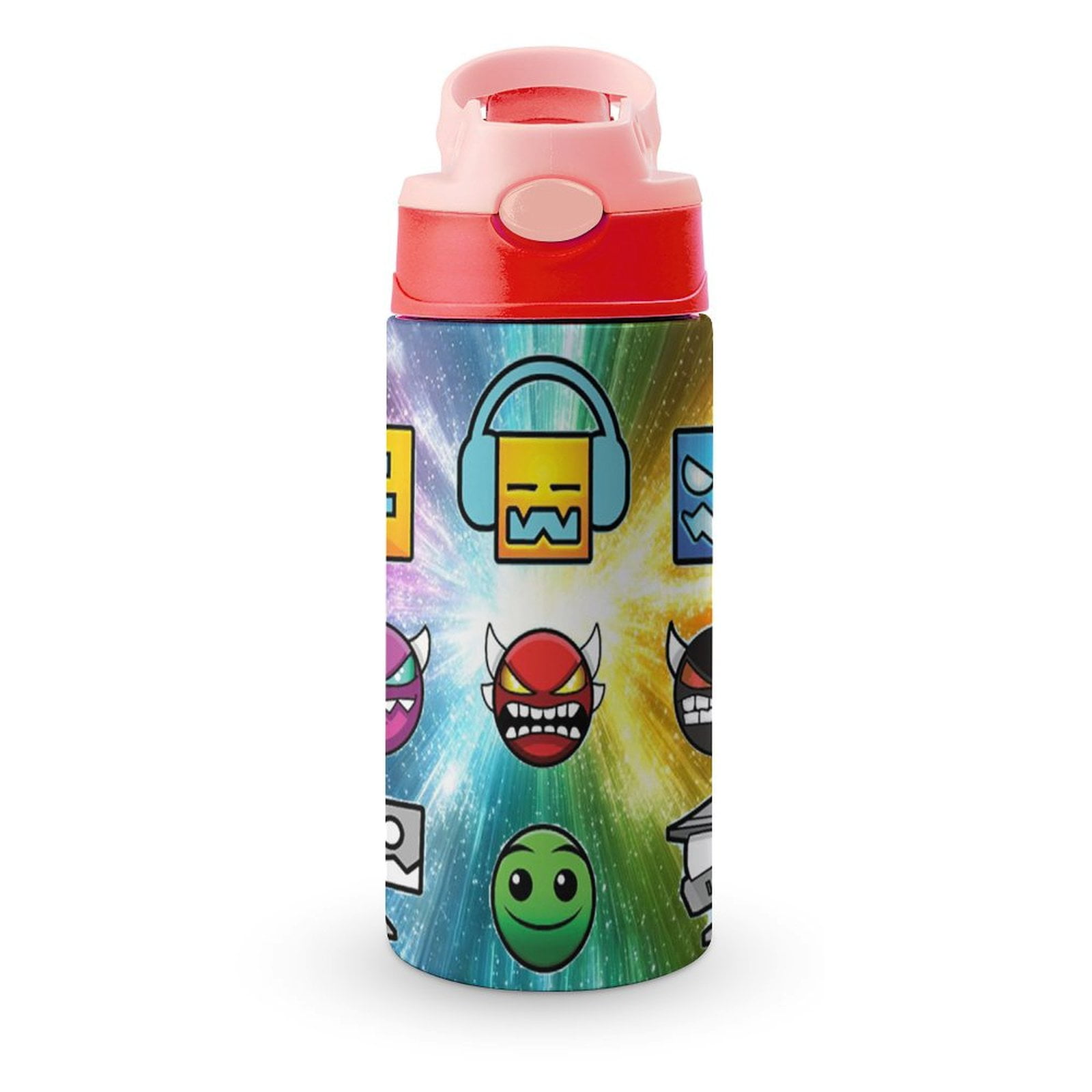 Geometry Dash Insane Insulated Stainless Steel Water Bottle with Straw ...