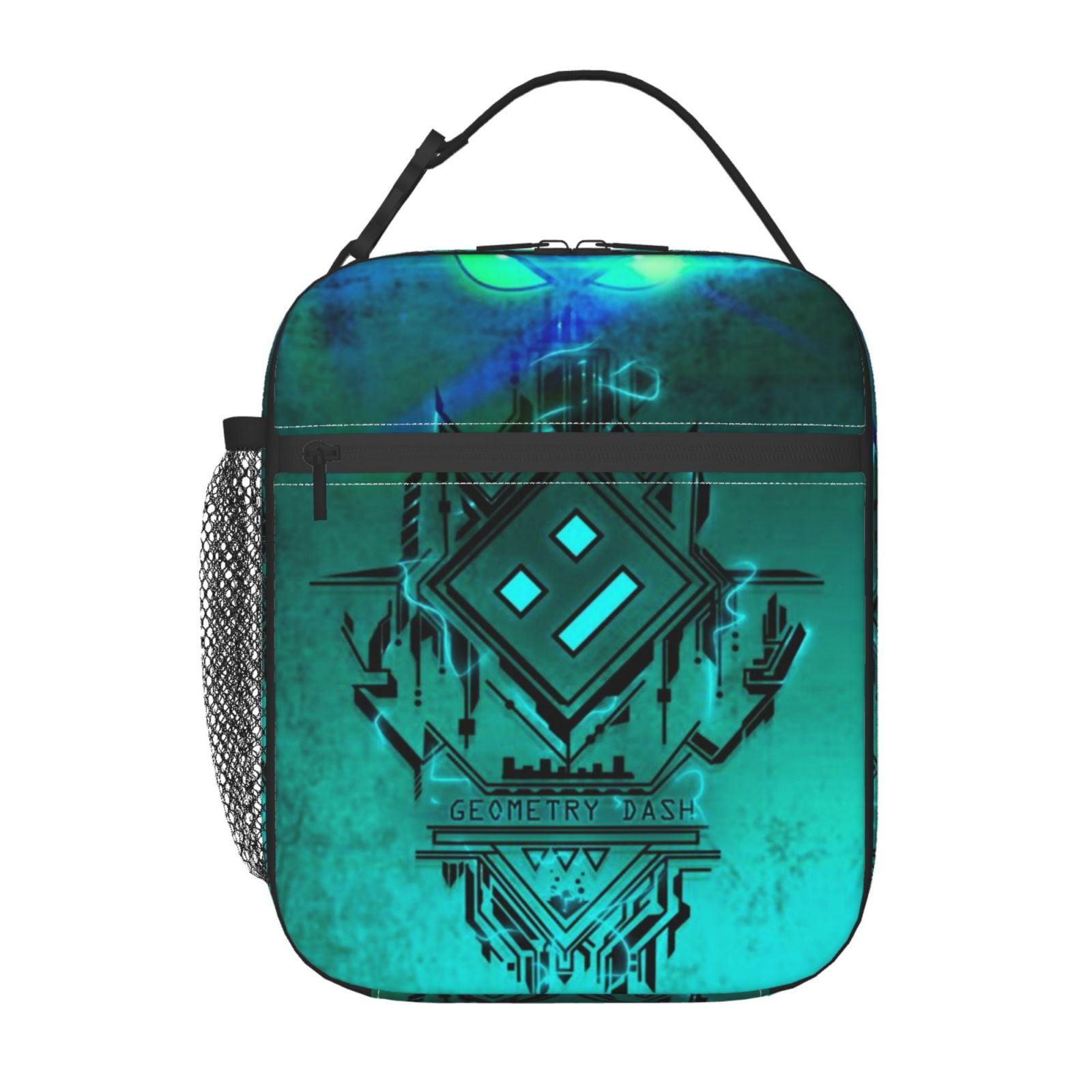Geometry Dash Insulated Lunch Bag Portable Tote Bento Bag Thermal Meal ...