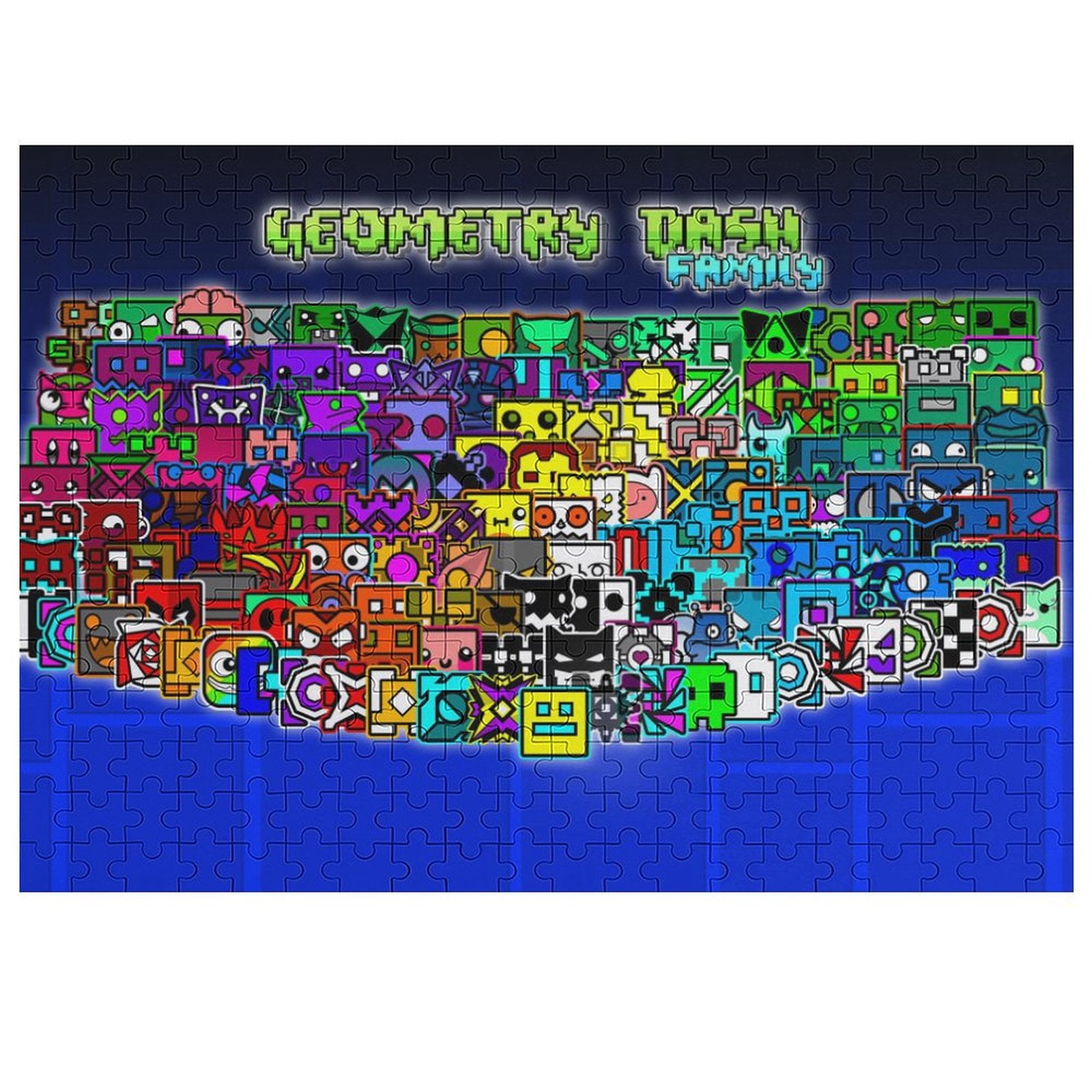 Geometry Dash Jigsaw Puzzles Interlocking Puzzles Home Decor Birthday ...