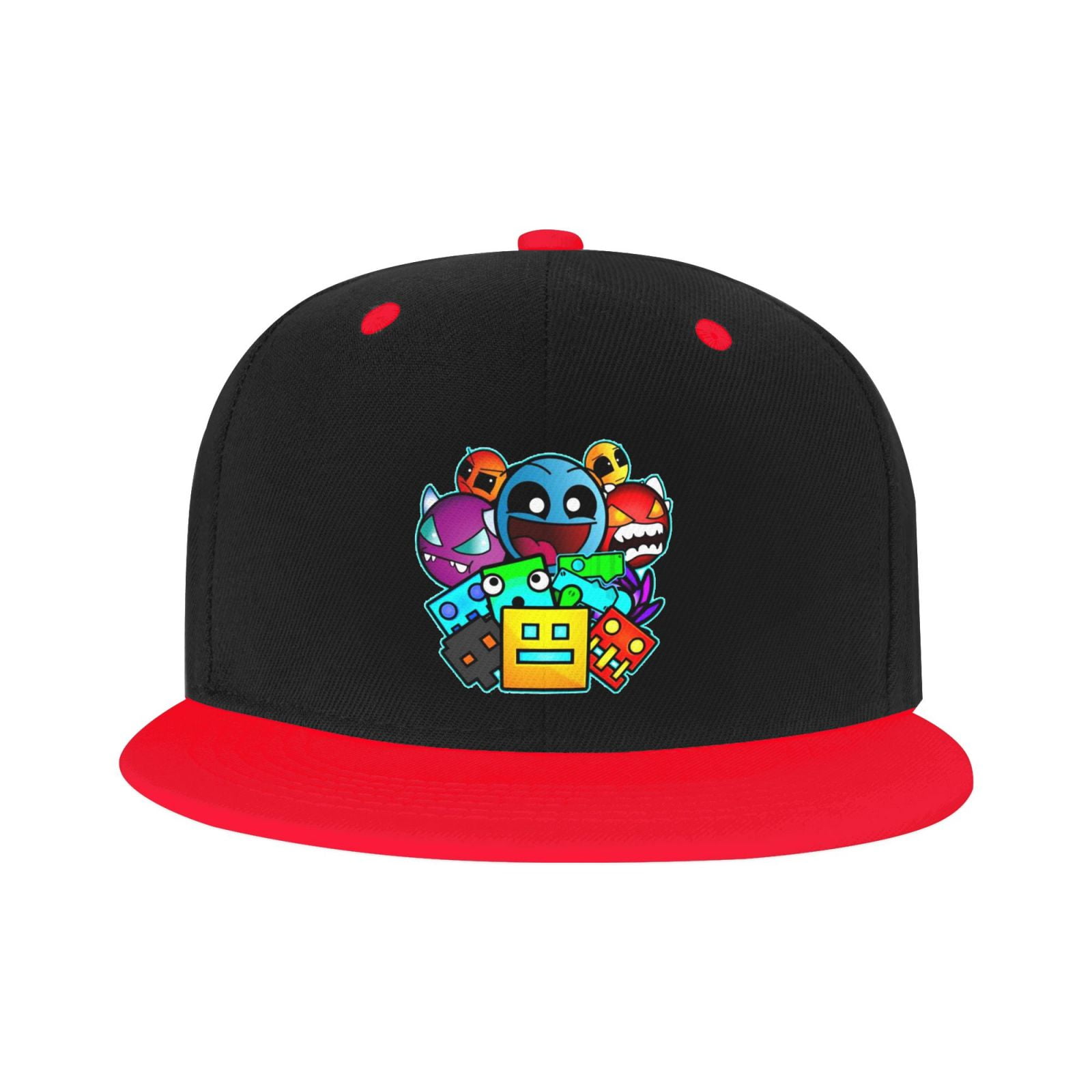 Geometry Dash Kid'S Cartoon Baseball Cap,Adjustable Hip Hop Hat Flat Brim, Breathable Sun Hat ...