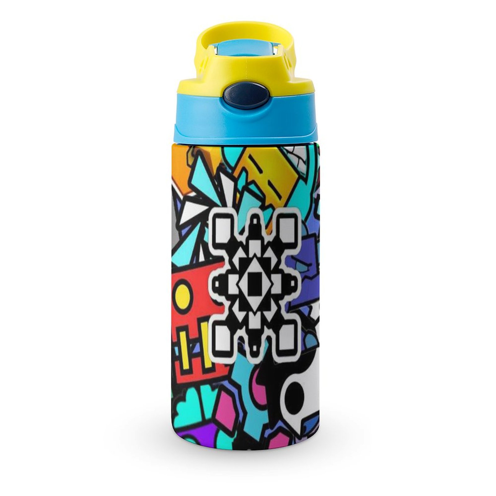 Geometry Dash Kid's Insulated Water Bottle With Straw Vacuum Stainless ...