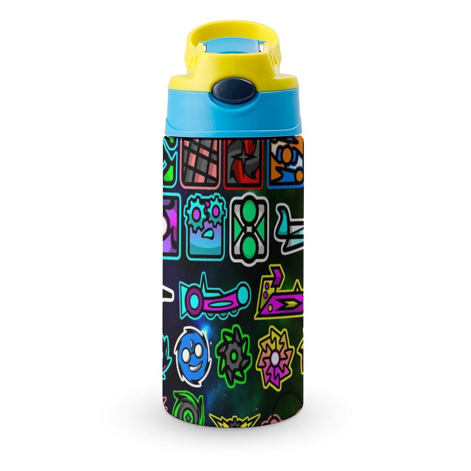 Geometry Dash Kid's Insulated Water Bottle With Straw Vacuum Stainless ...