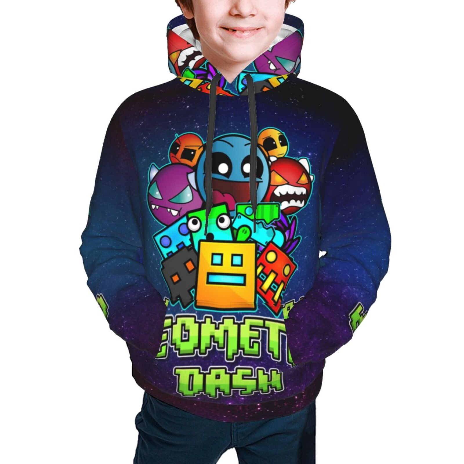 Geometry Dash Kids' Hoodie 3d Print Sweatshirt Soft Pullover Hooded ...